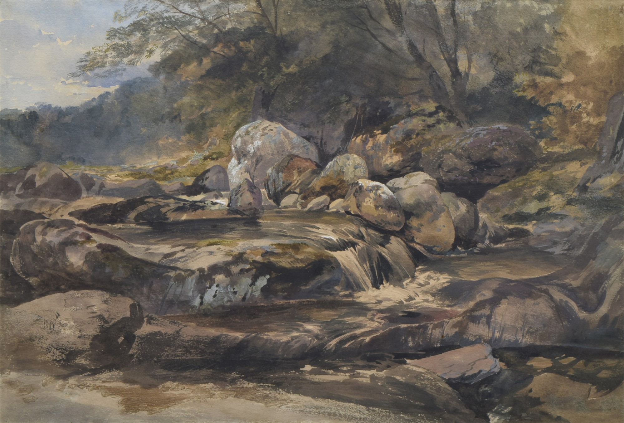 Lot 305 - William James Muller, "A Welsh River",