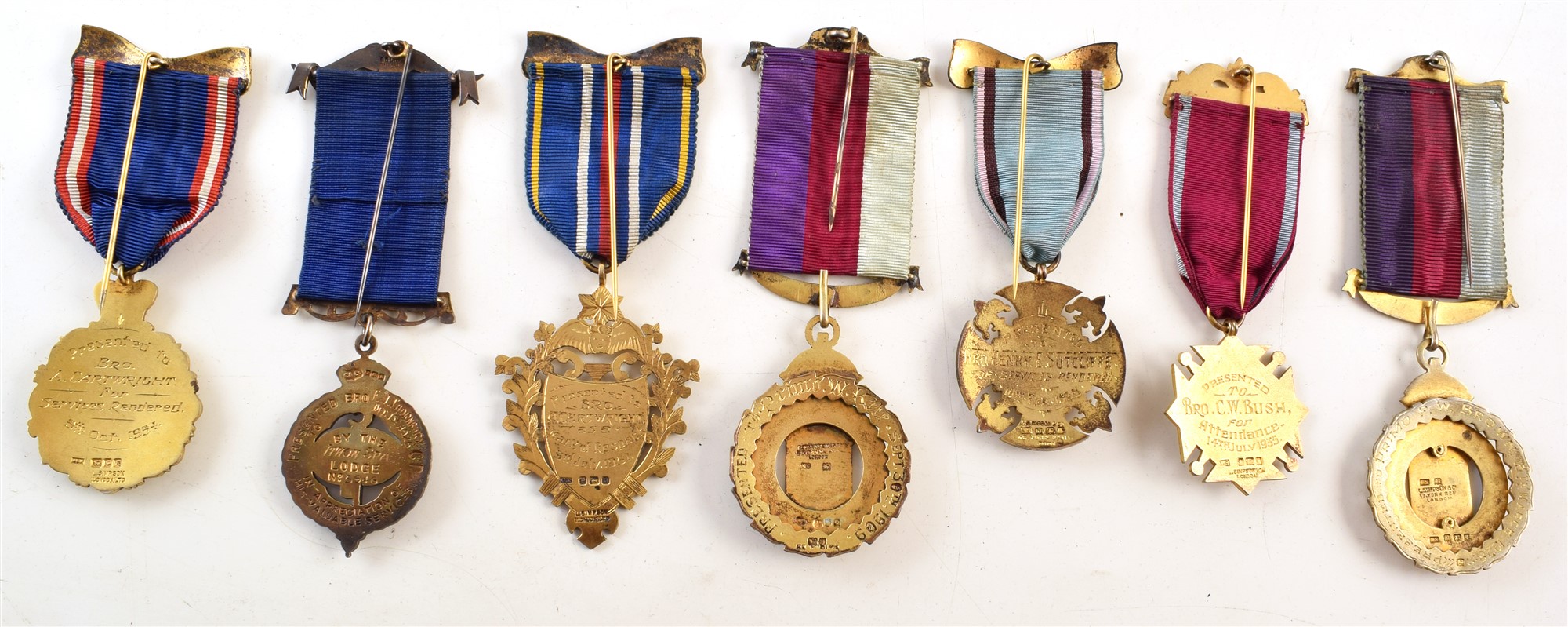 Lot 282 - Fourteen boxed RAOB silver, silver gilt and