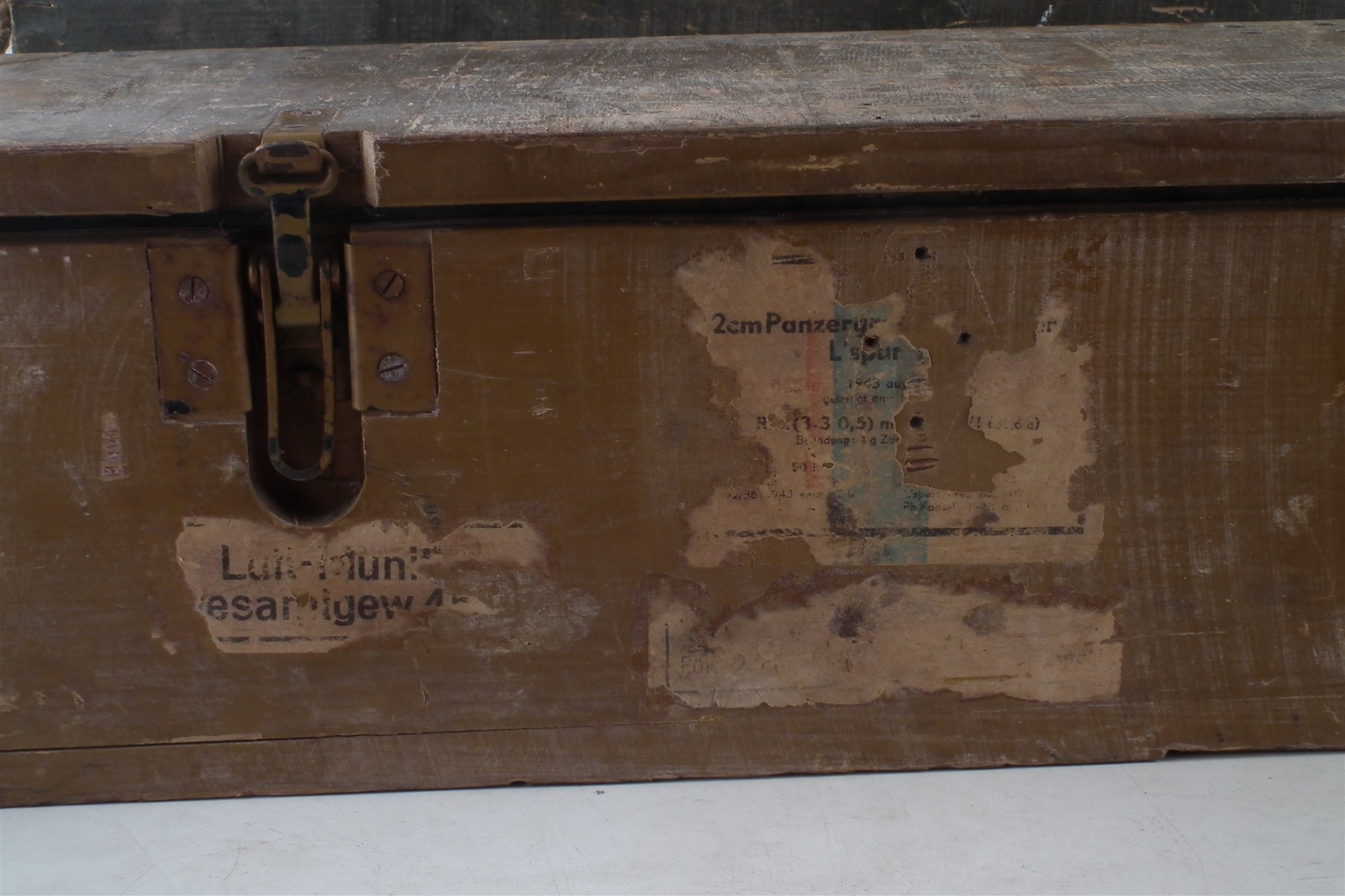 Lot 253 - Two German WW2 wooden ammunition crates for