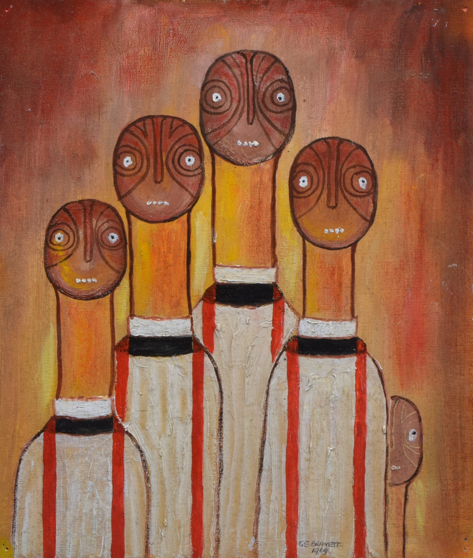 Lot 330 - Rev. Geoffrey Bennett, "Saints Day", oil.