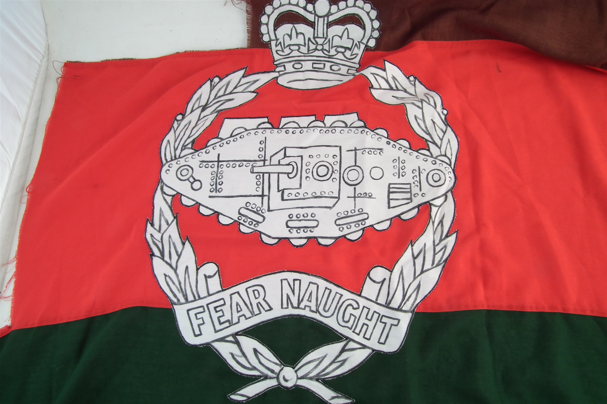 Lot 341 - Yeomanry regiment flag and a tank regiment