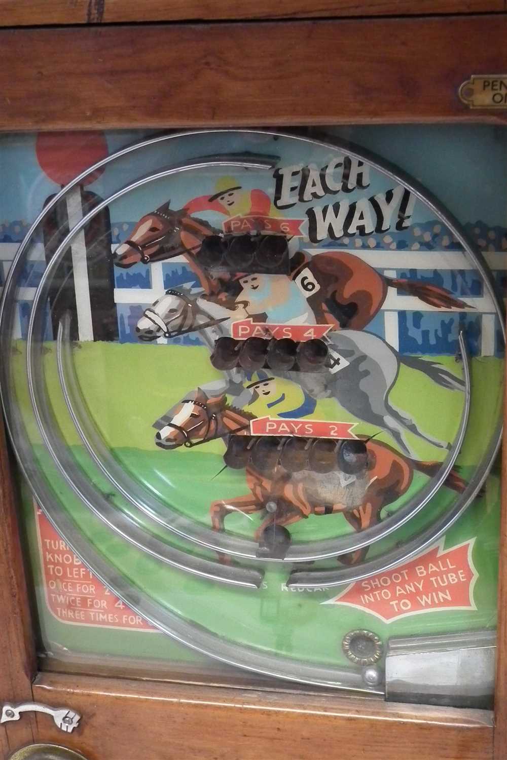 Lot 90 - Oliver Whales Redcar 'Each Way' penny slot