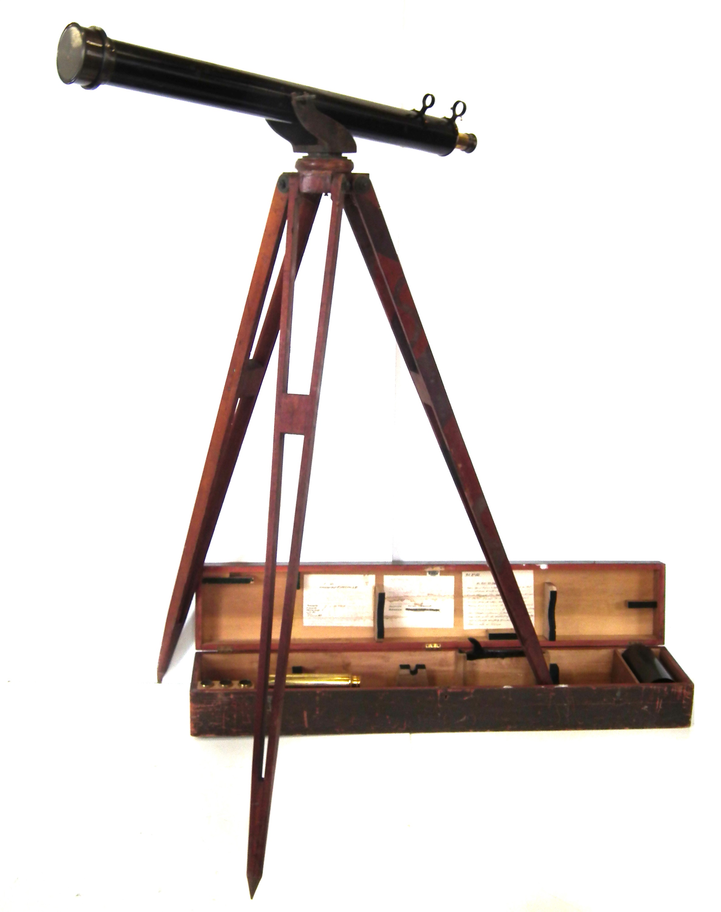 Lot 274 - Military telescope No. 55 S4 with tripod