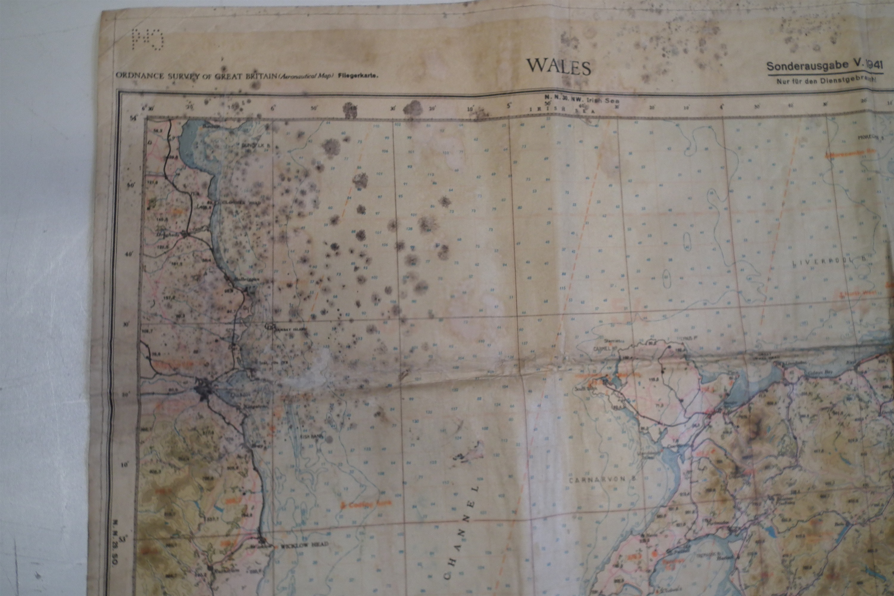 Lot 231 - WWII German Luftwaffe target map