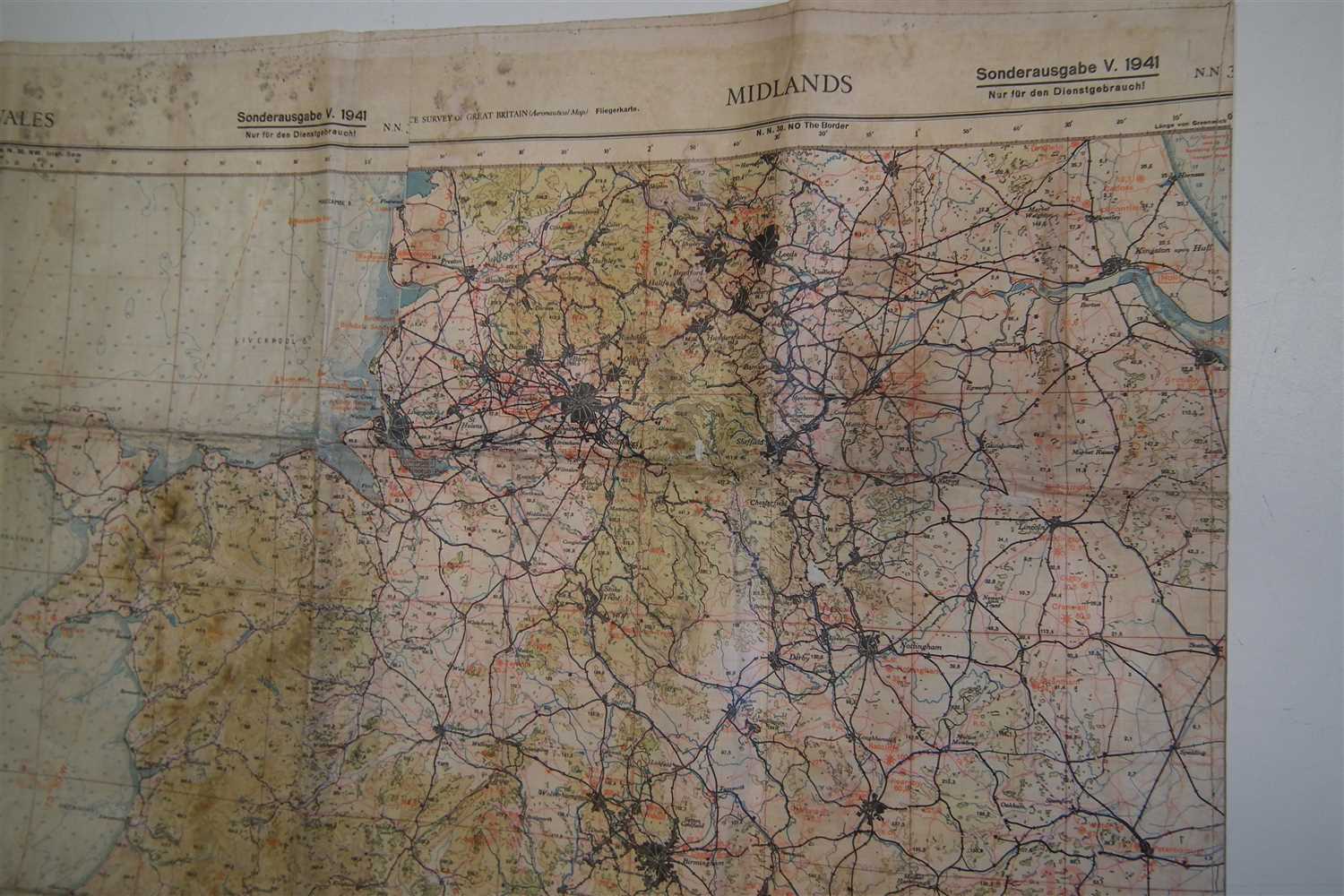 Lot 231 - WWII German Luftwaffe target map