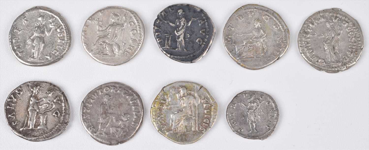 Lot 193 - Hadrian denarii x 8 and quinarius (9).
