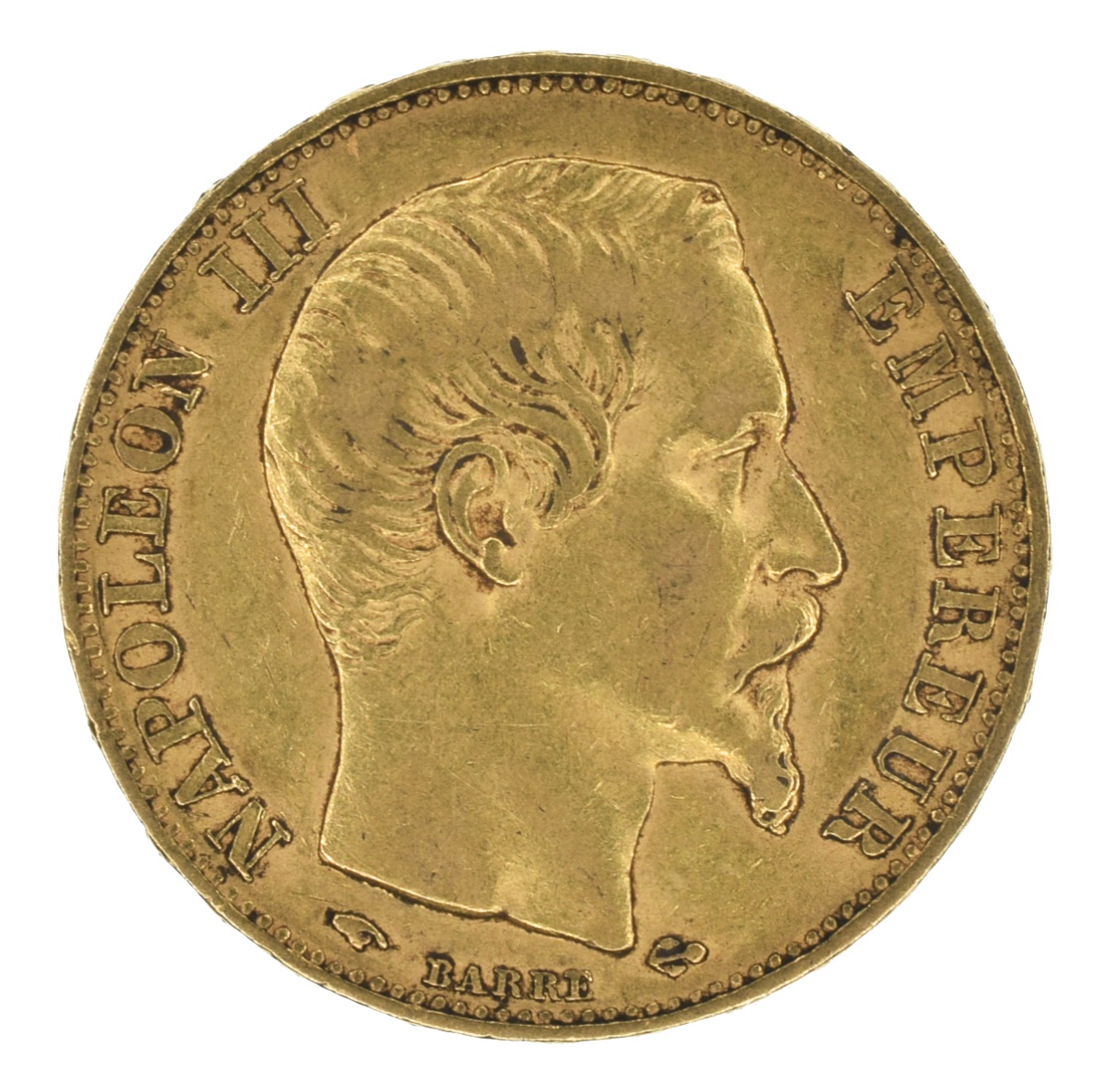 Lot 9 - 1857 Napoleon III 20 Francs French gold coin