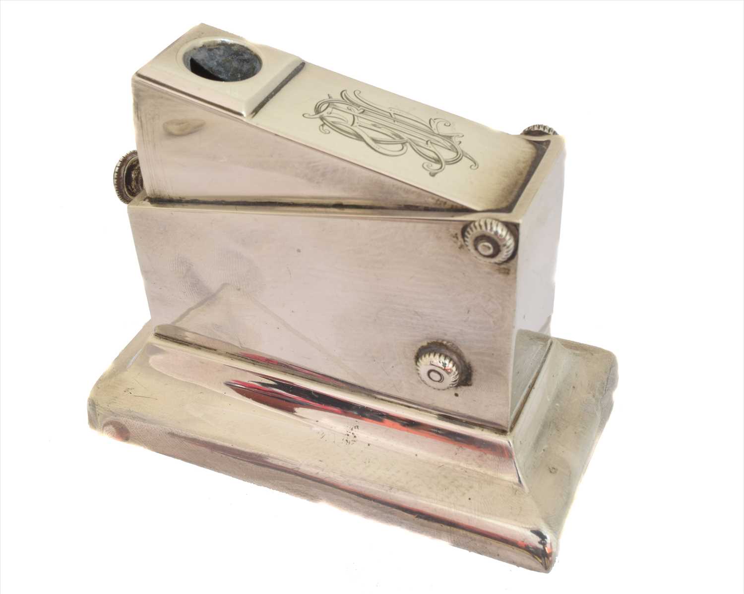 Lot 5 - A late Victorian silver cigar cutter,