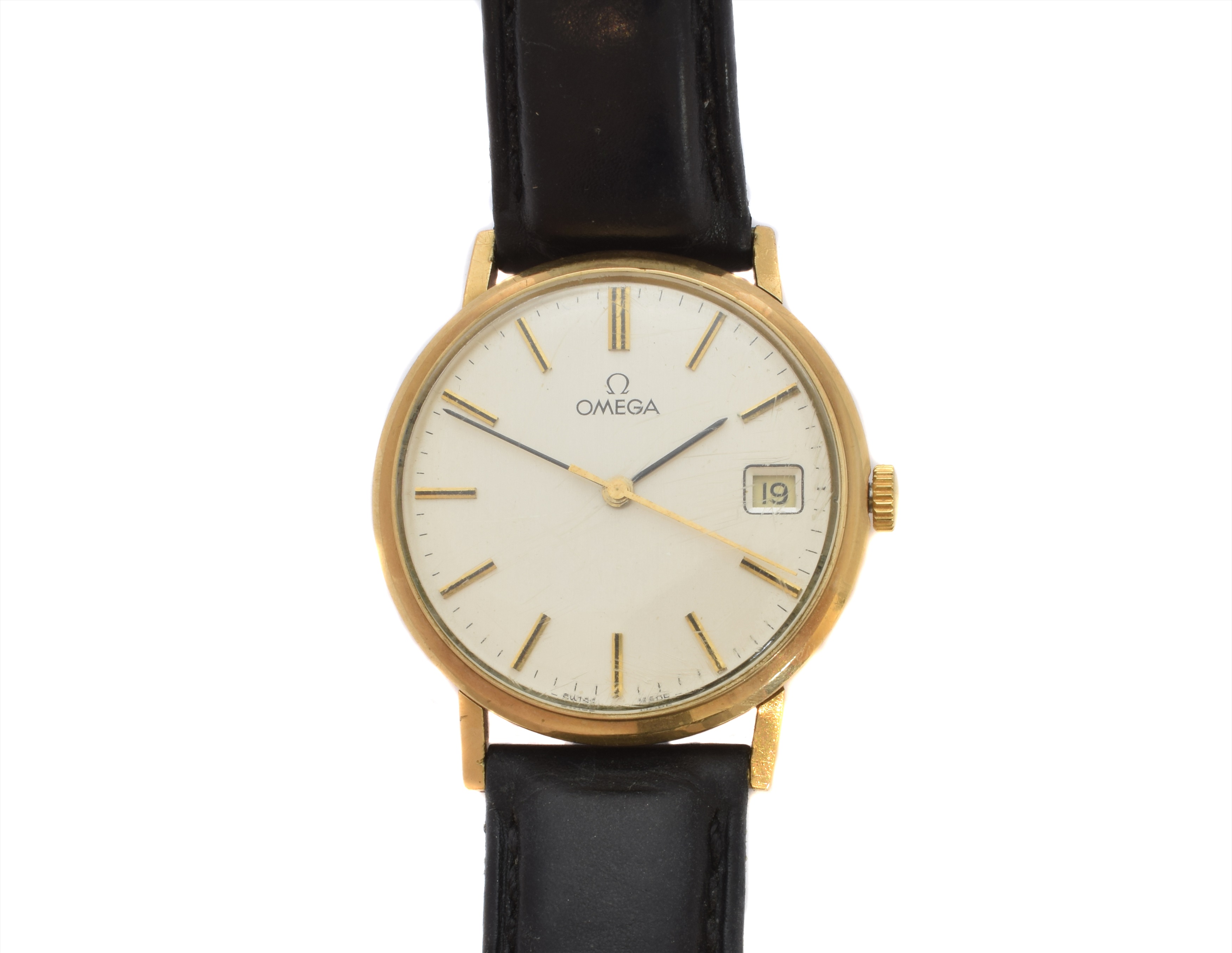 Lot 270 - A 1980s gents Omega 9ct gold cased