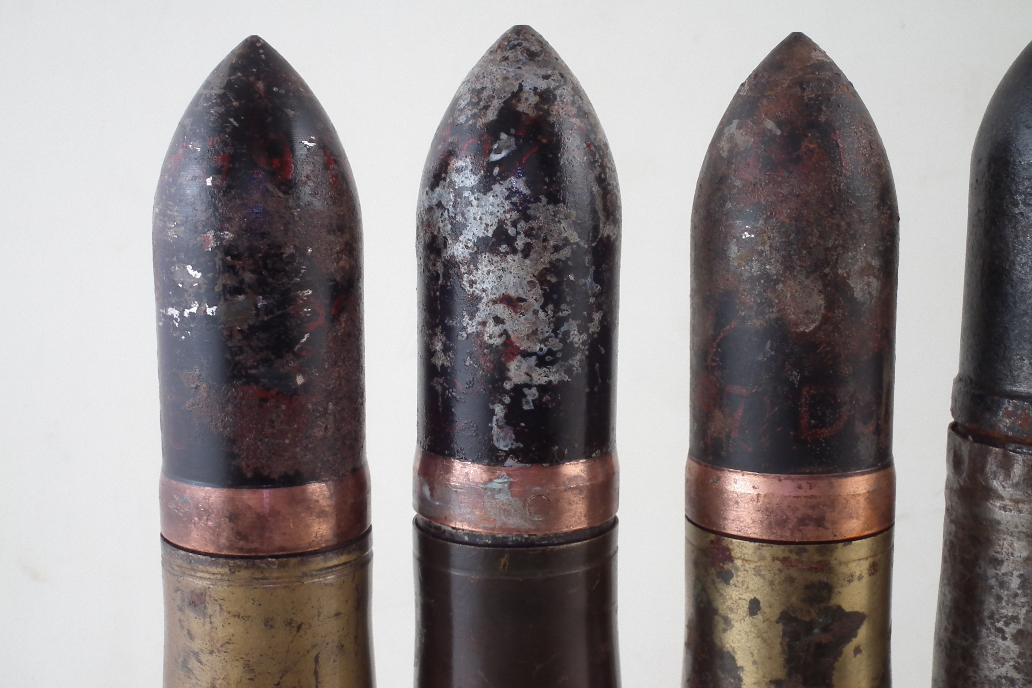 Lot 218 - Six German WWII 37mm rounds