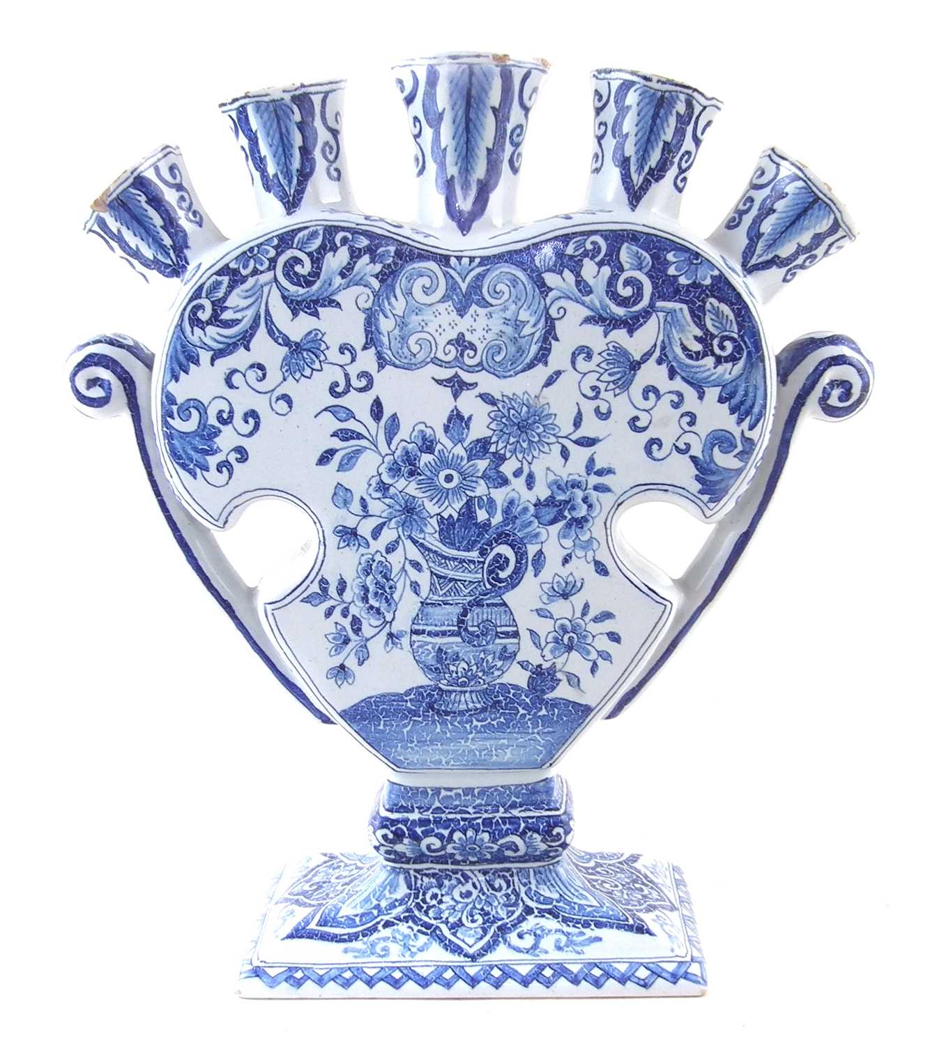 Lot 283 - Delft tulip vase,