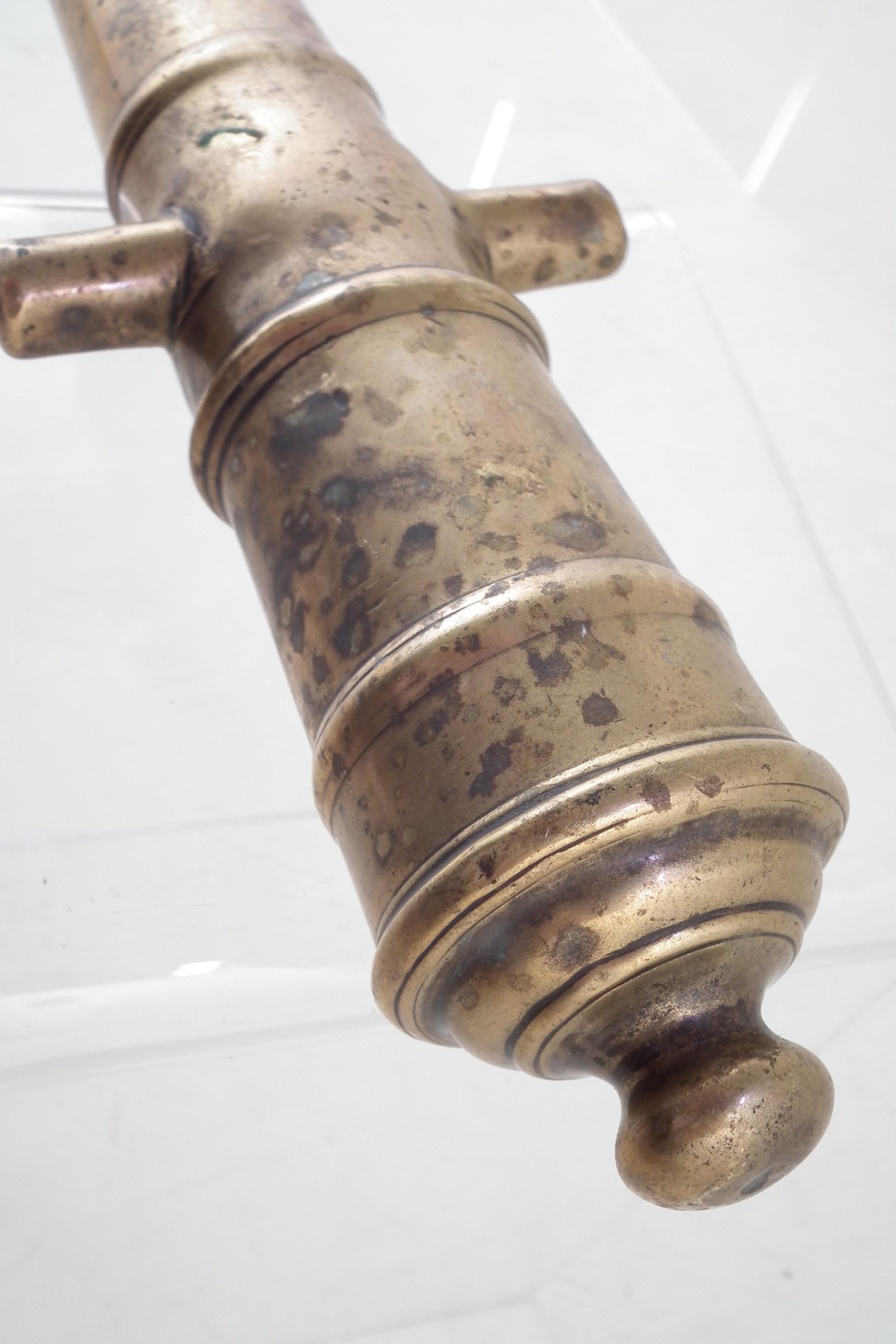 Lot 210 - Bronze signal cannon barrel,