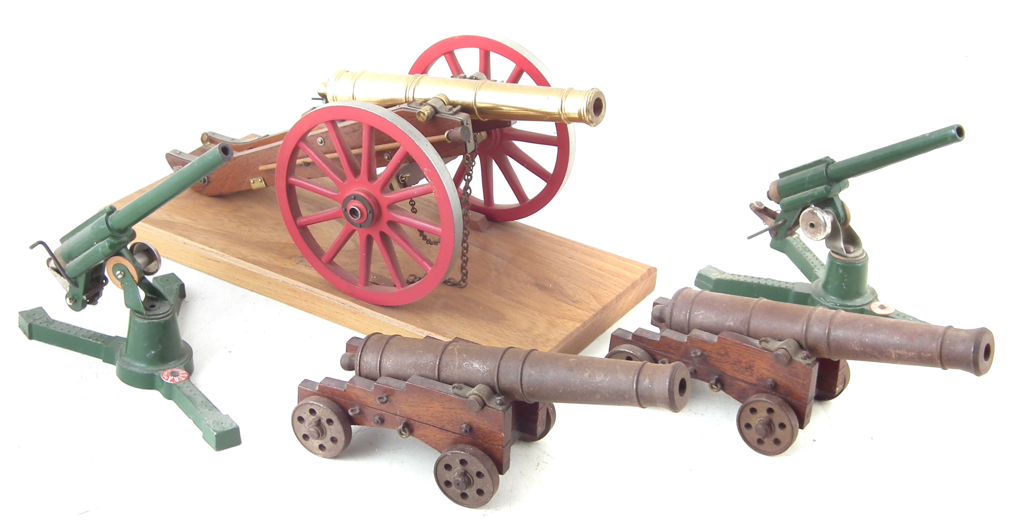Lot 212 - Five model cannons,