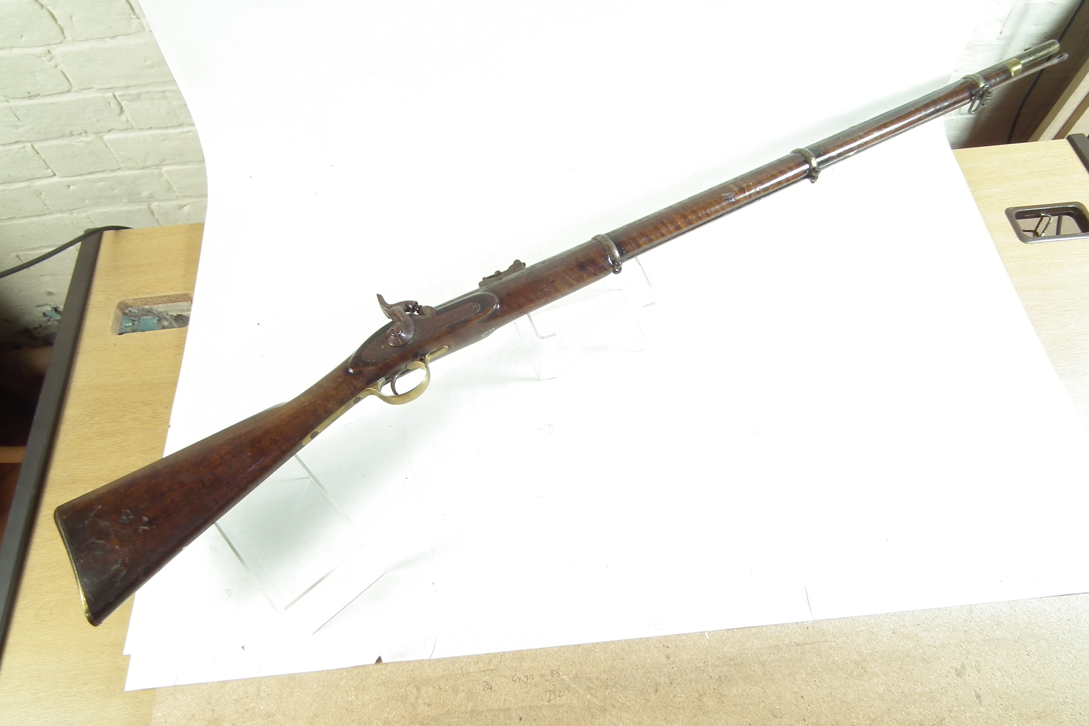 Lot 64 - Enfield percussion three band .577 rifle