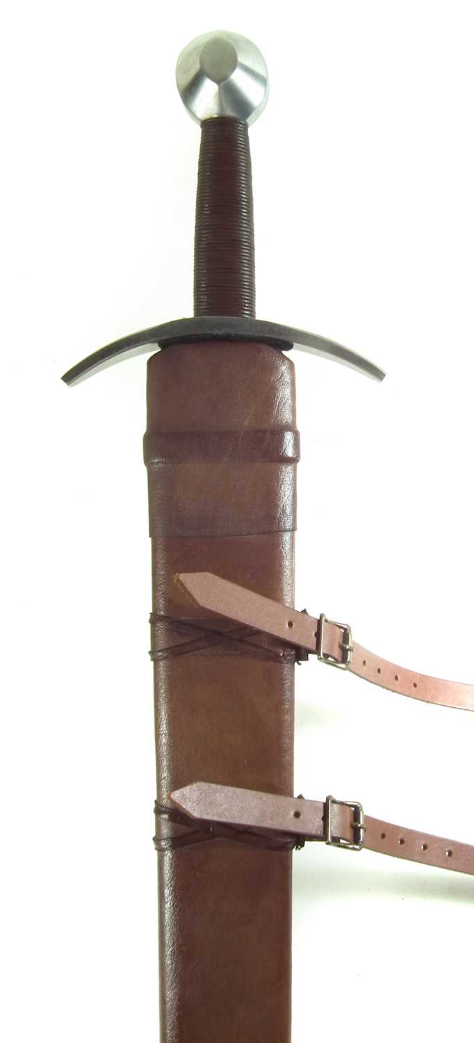 Lot 371 - Modern replica of a Crusader's broadsword