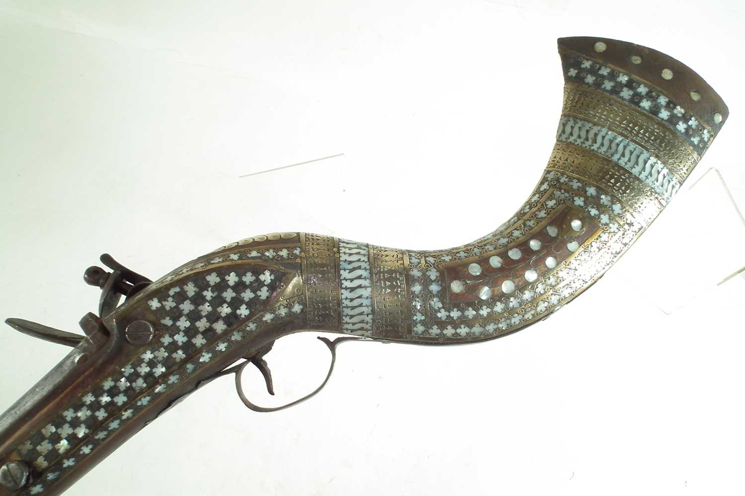 Lot 75 - Afghan flintlock Jezail rifle,