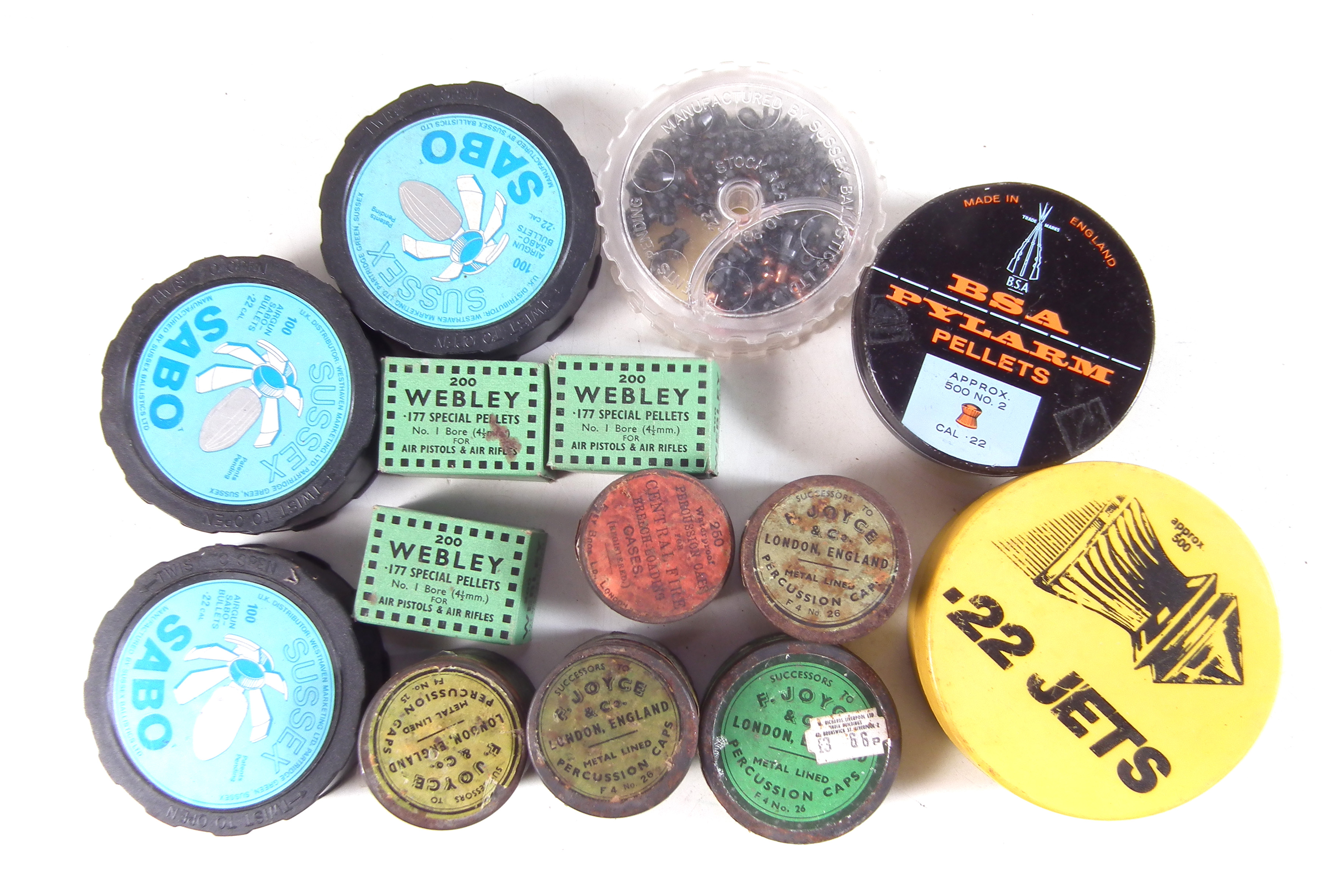 Lot 164 - Four F. Joyce percussion cap tins