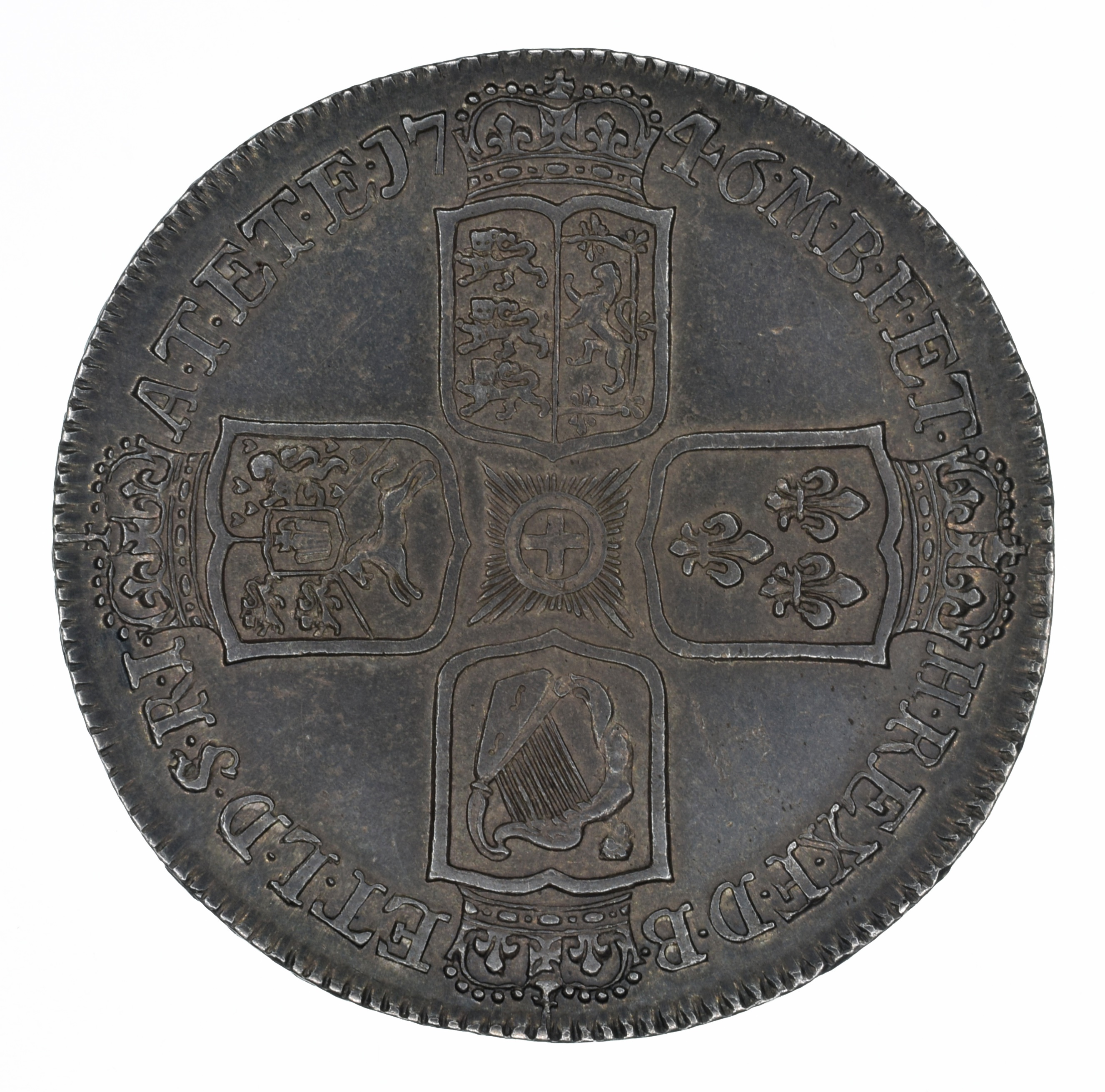 Lot 41 - King George II, Crown, 1746 LIMA