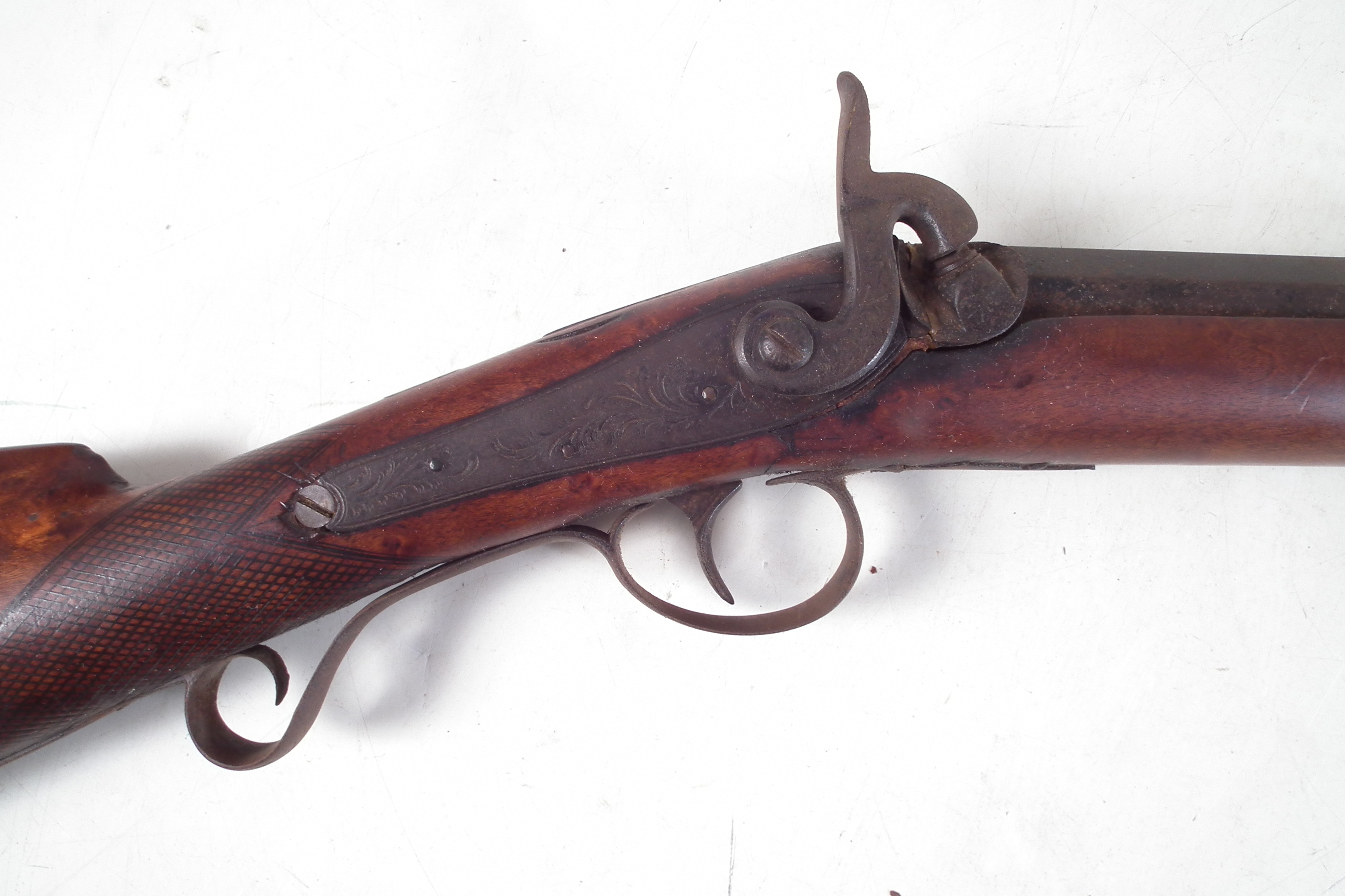 Lot 83 - Percussion 16 bore sporting gun,