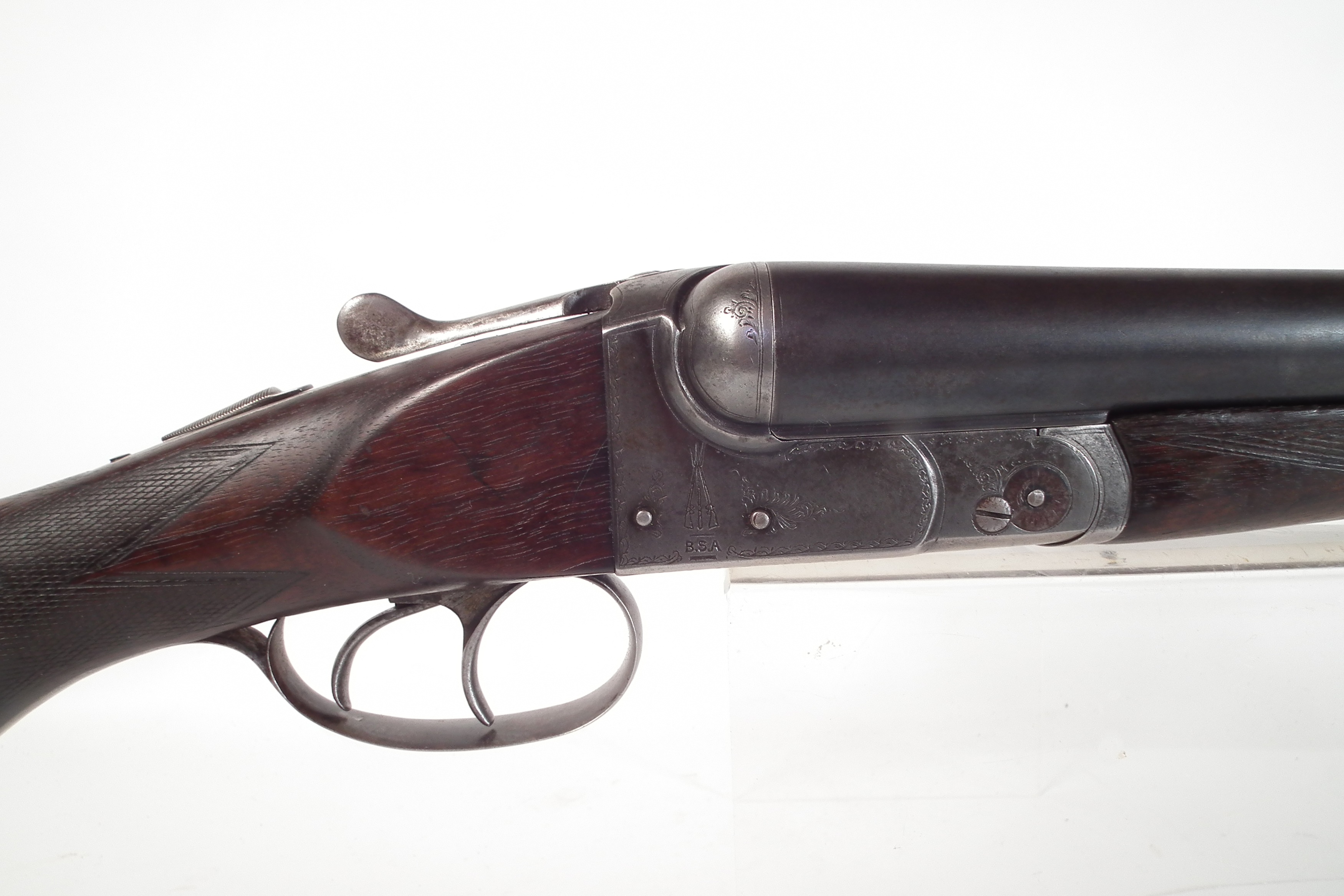 Lot 197 - BSA 12 bore side by side shotgun LICENCE