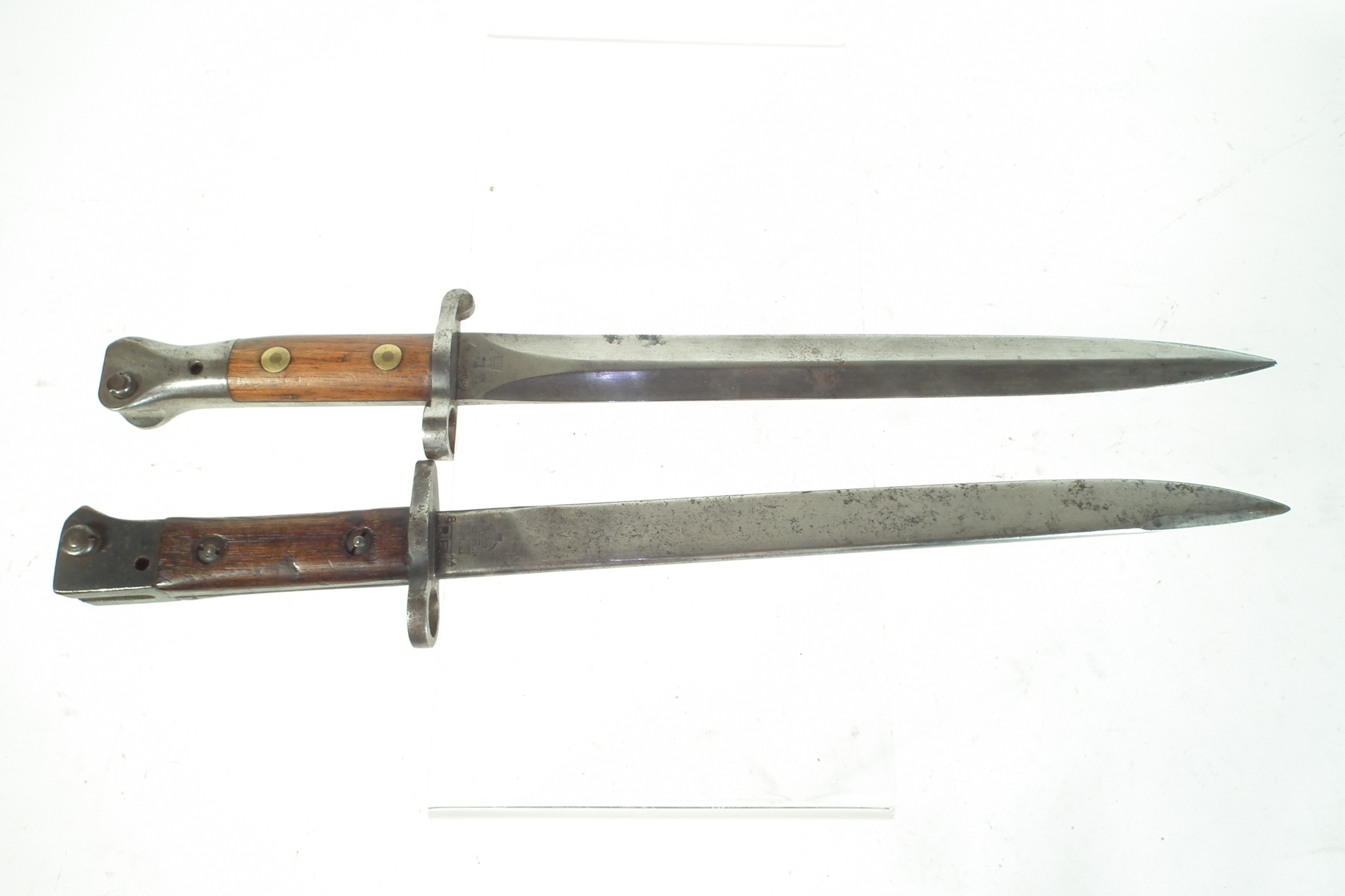 Lot 67 - Two Lee Enfield bayonets,