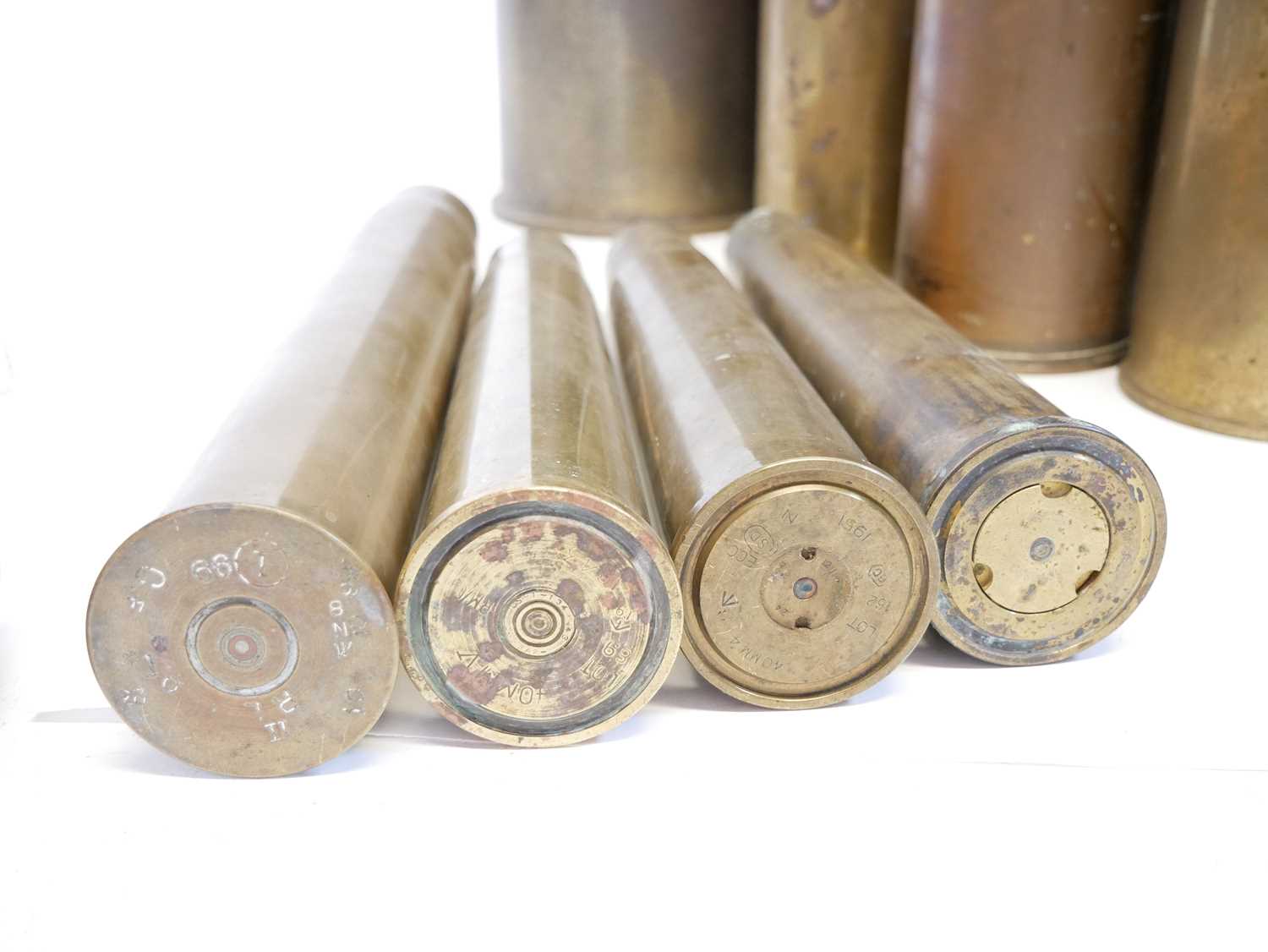 Lot 344 - Nineteen artillery shell cases