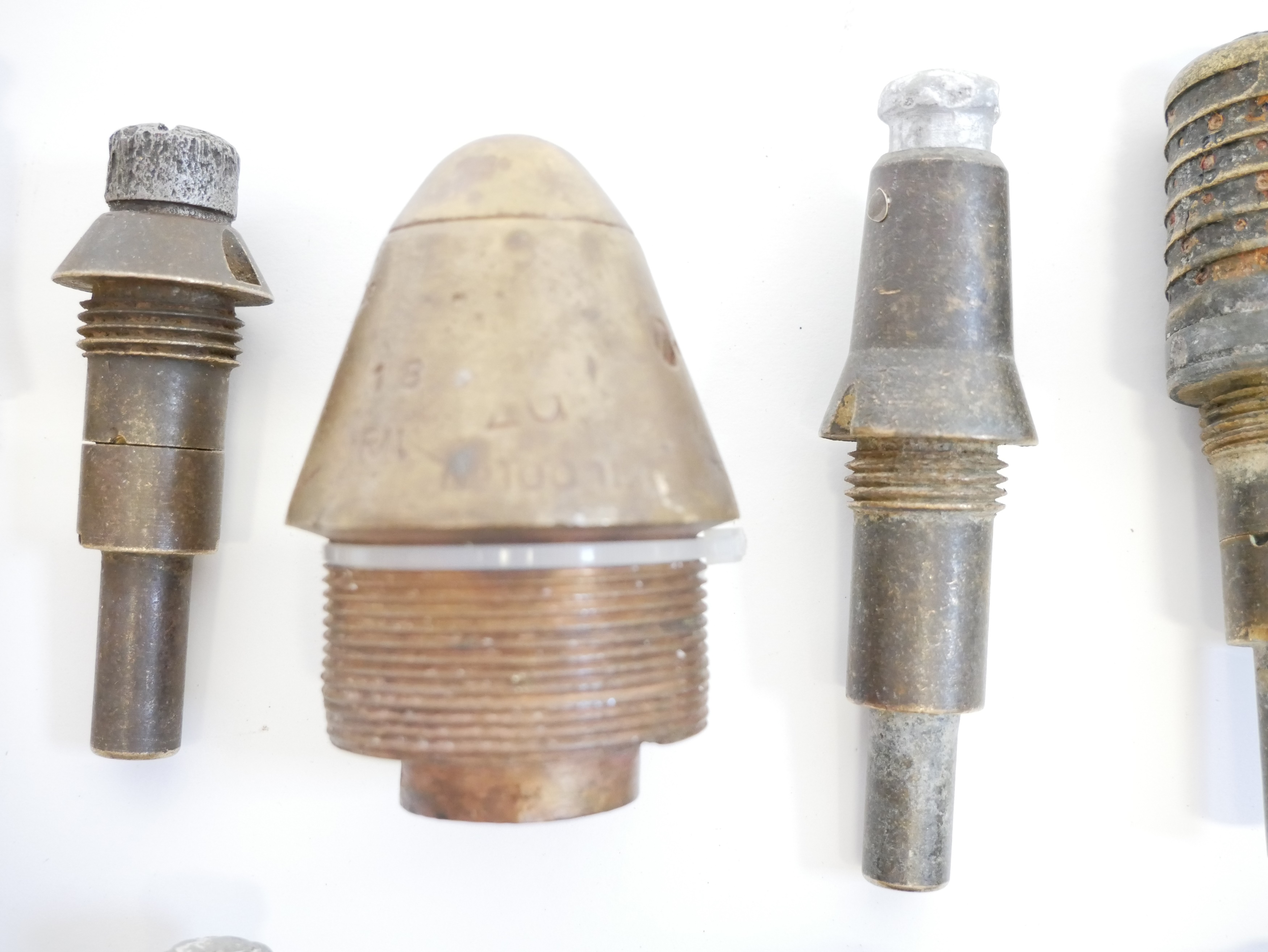 Lot 131 - Twelve WWI French artillery shell fuses and