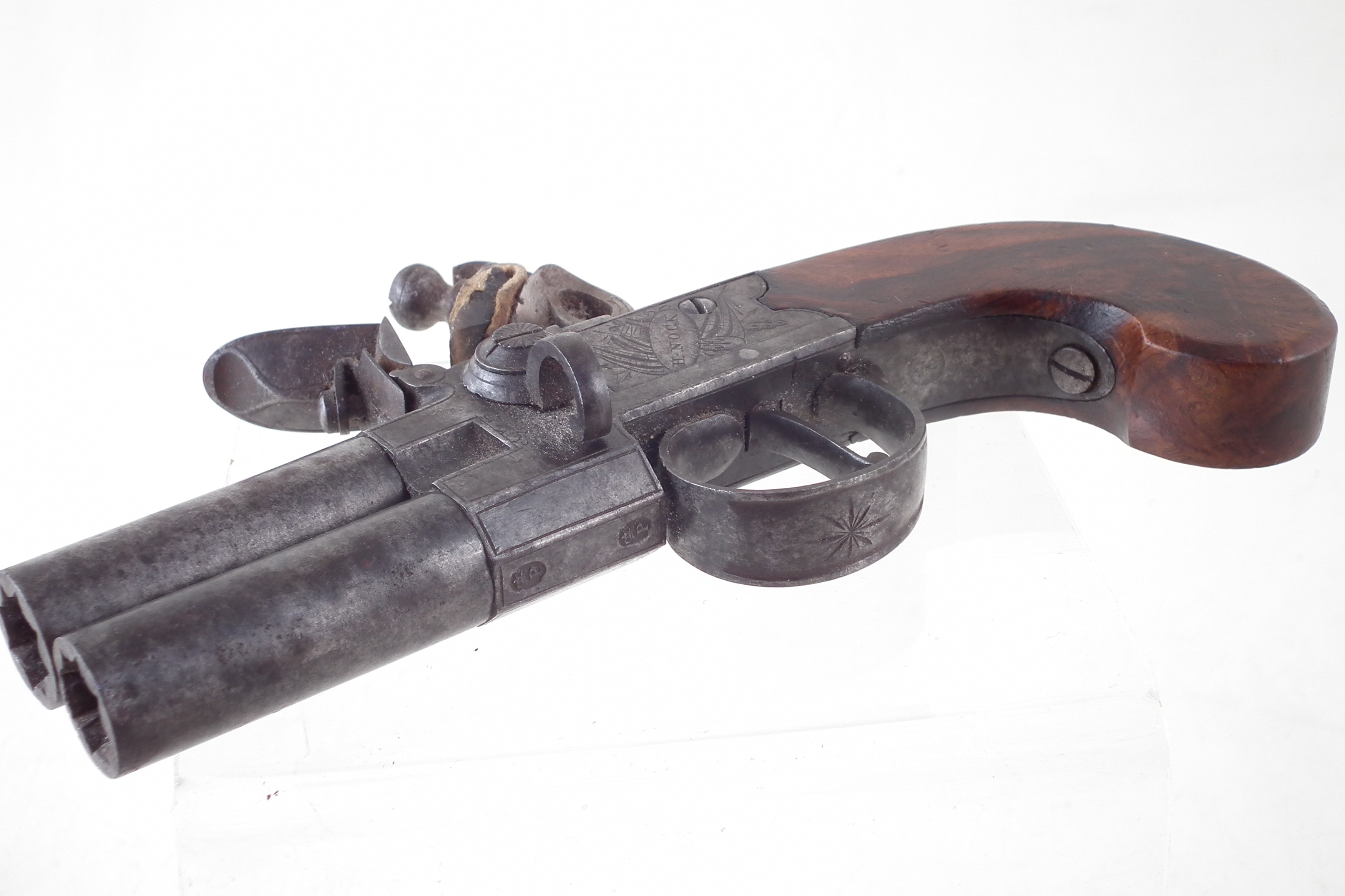 Lot 208 - Henry Nock flintlock 120 bore double barrel