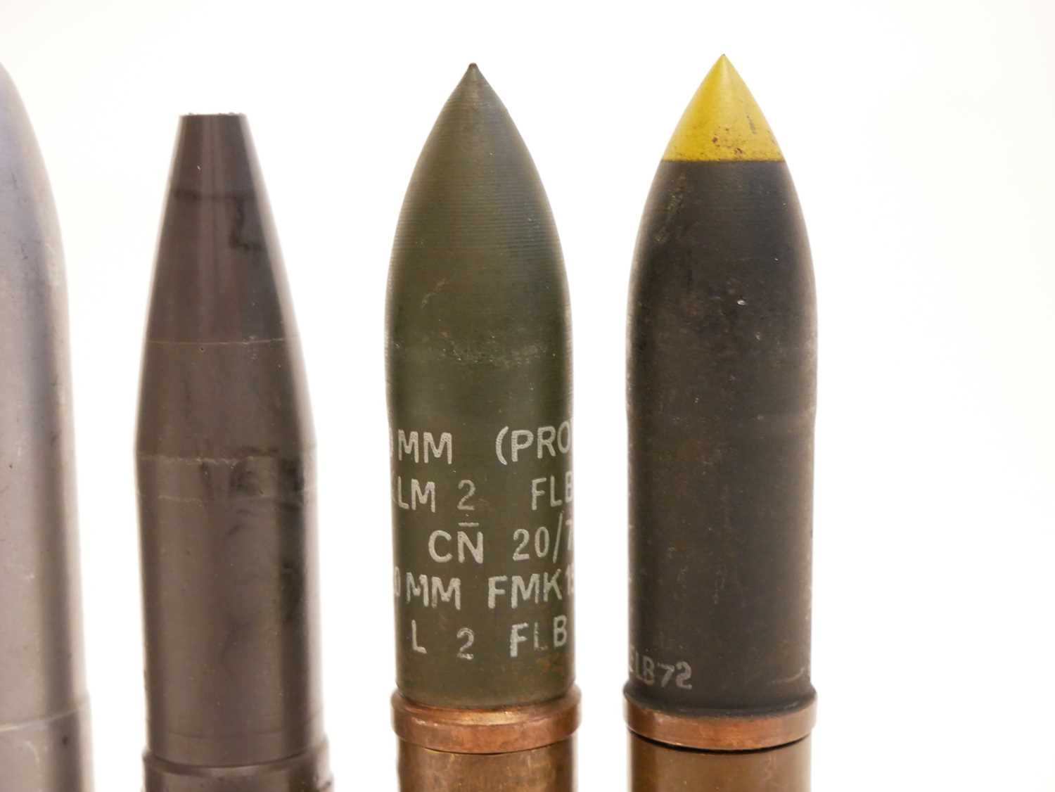 Lot 336 - Ten British 20mm rounds