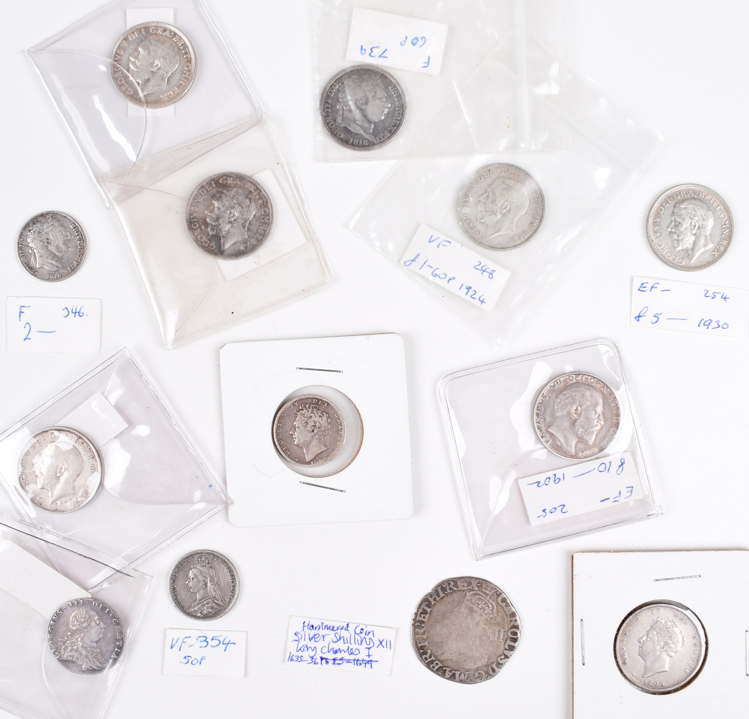 Lot 19 - Selection of mainly silver historical