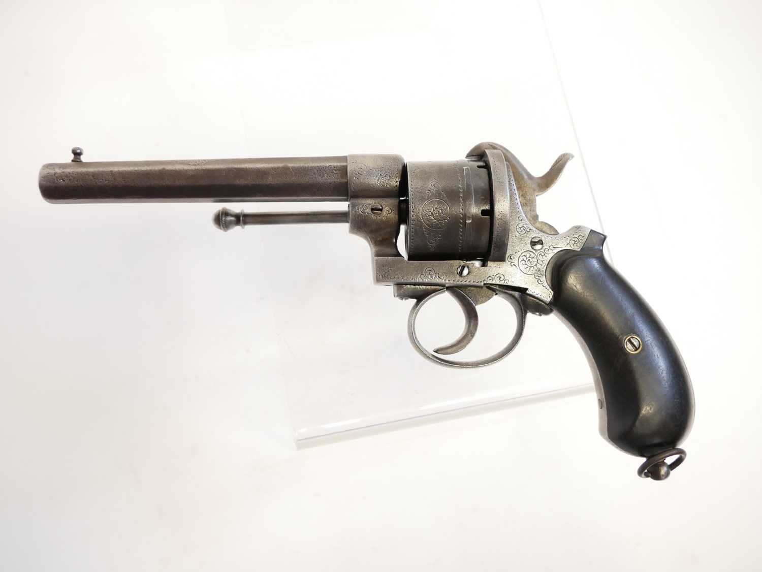 Lot 18 - Belgian 12mm pinfire revolver.