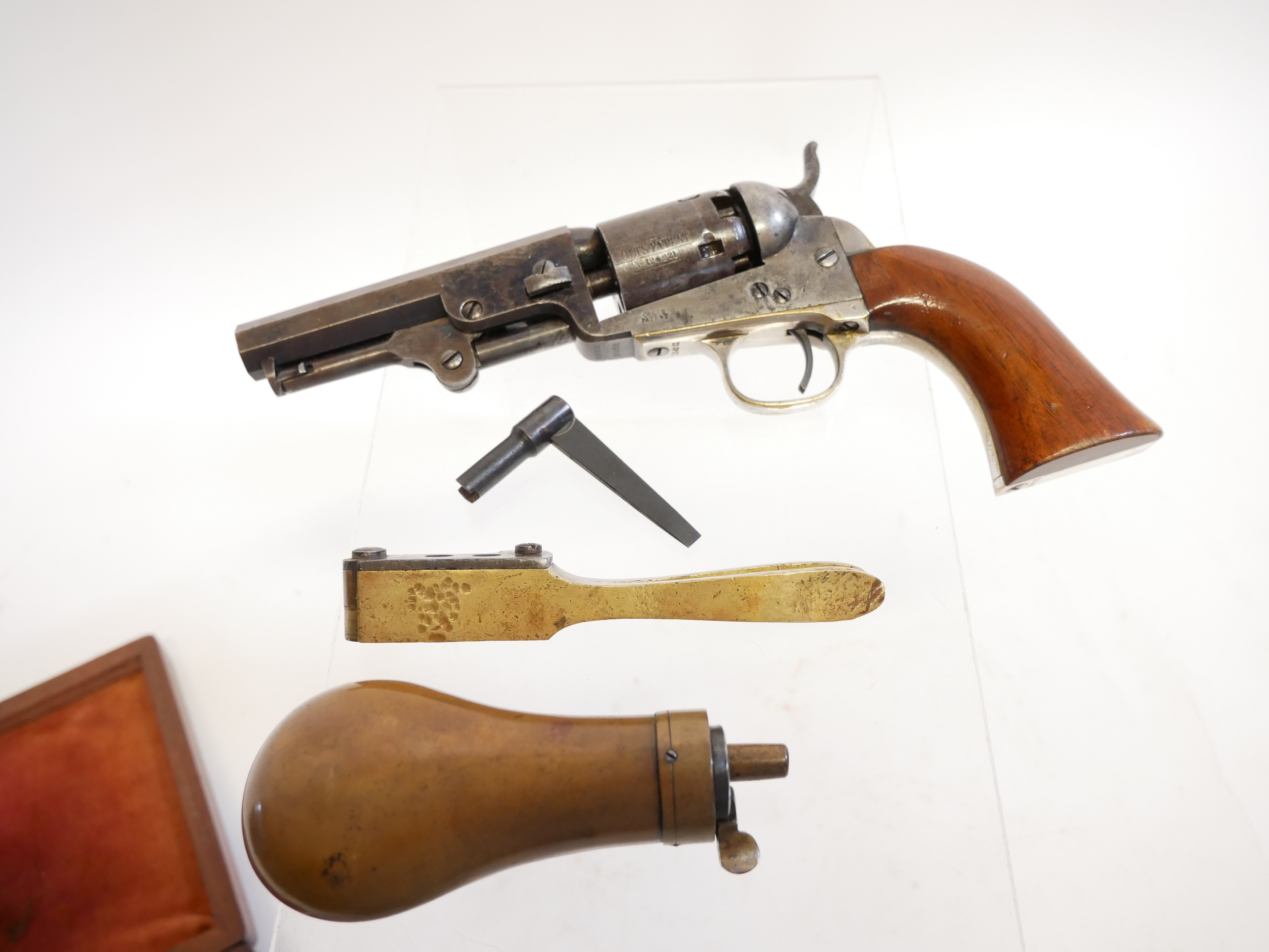 Lot 24 - Cased Colt .31 1849 pocket revolver,