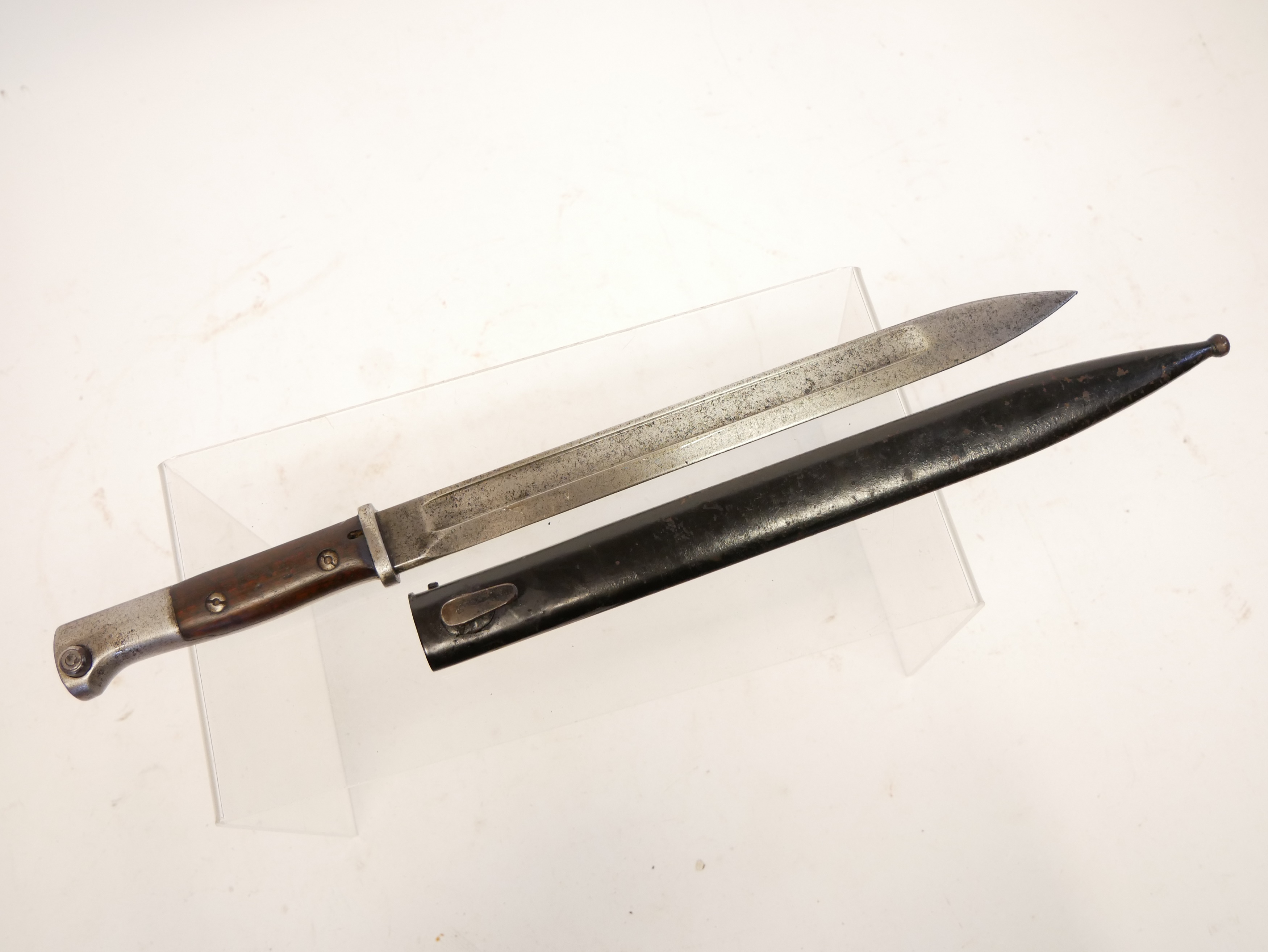 Lot 324 - German S.14 bayonet and scabbard,