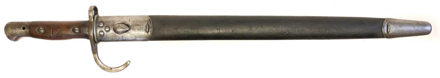 Lot 325 - British P1907 bayonet and scabbard,
