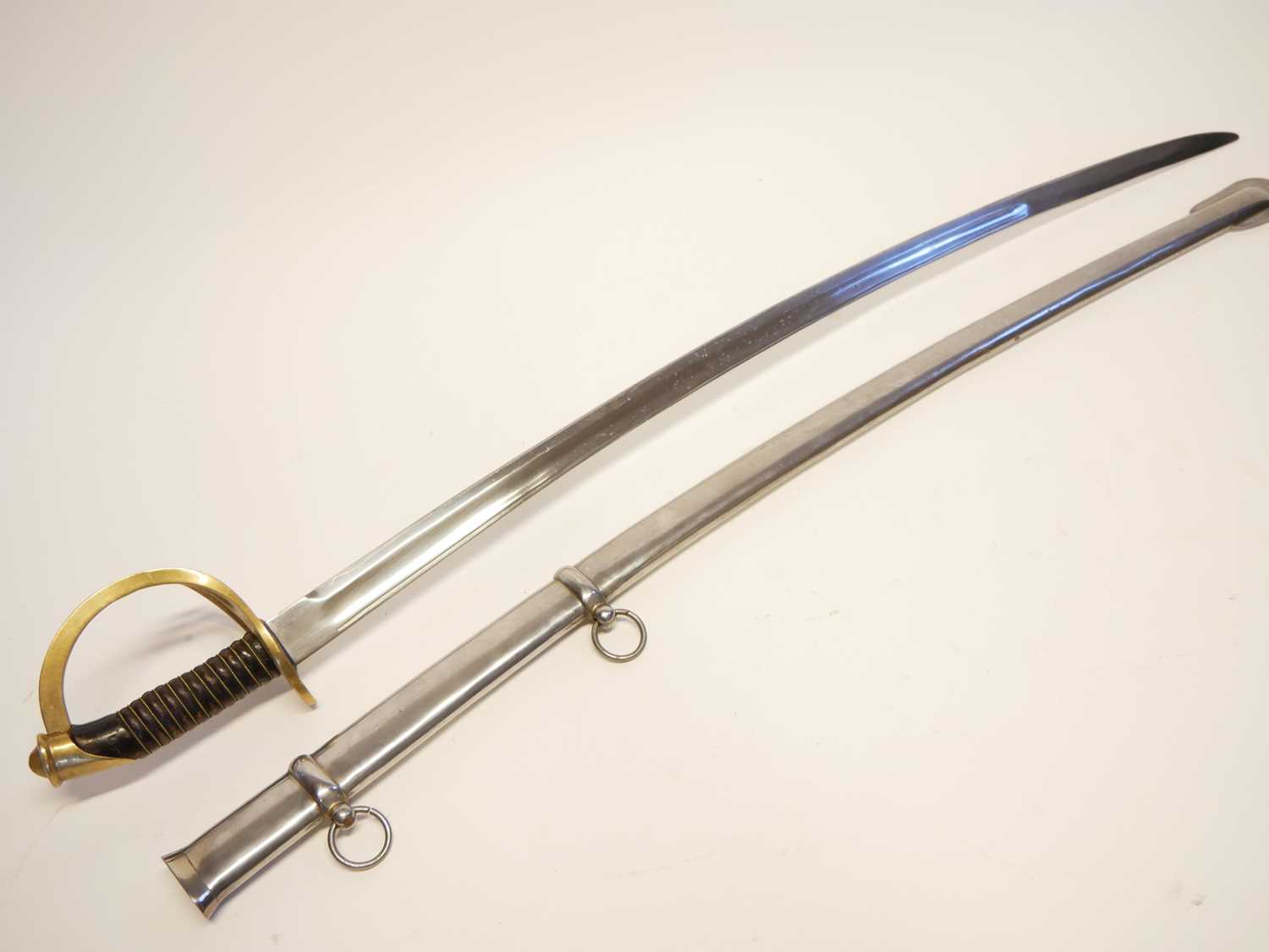 Lot 273 - Reproduction French heavy cavalry sword and