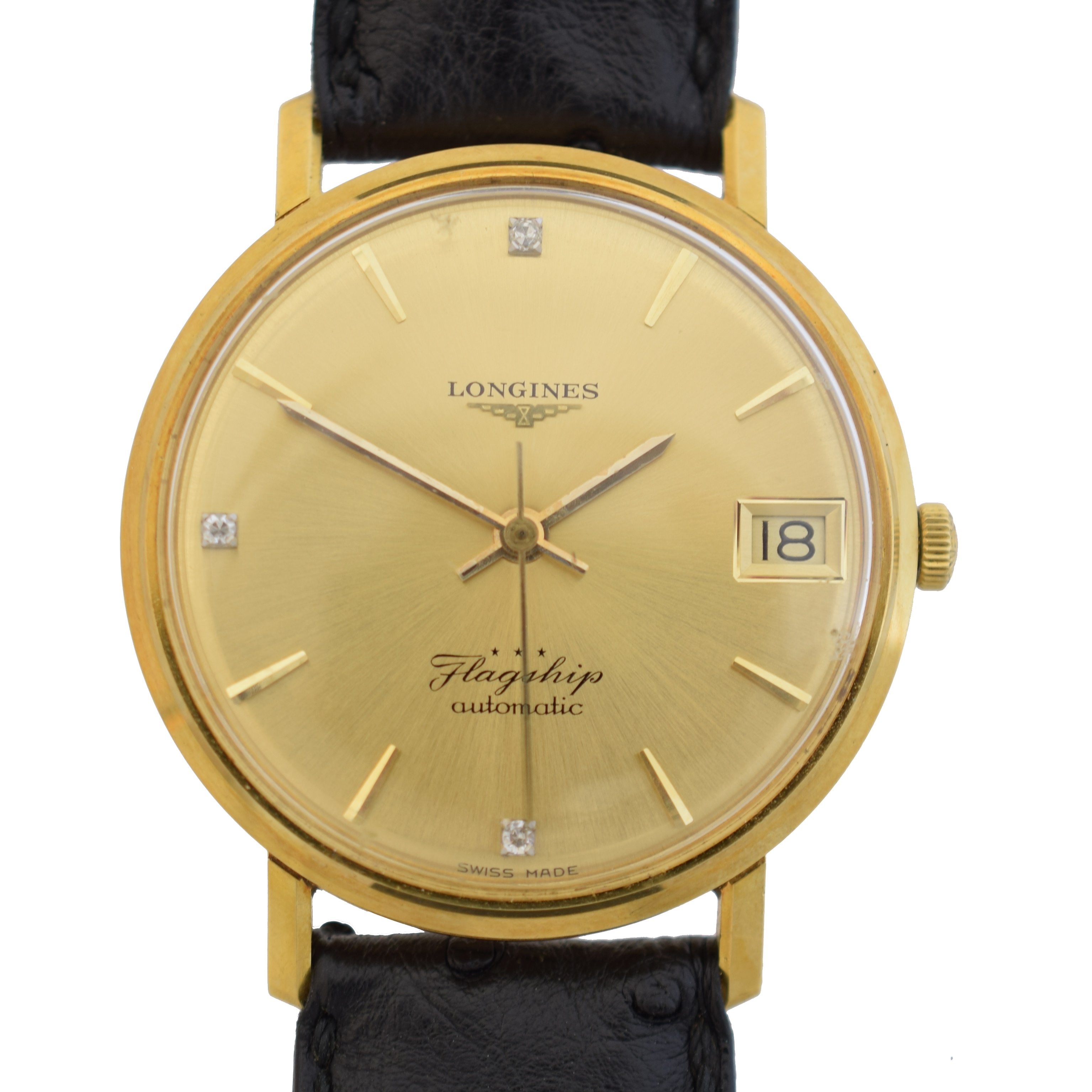 Lot 119 - A 1960s 18ct gold Longines Flagship