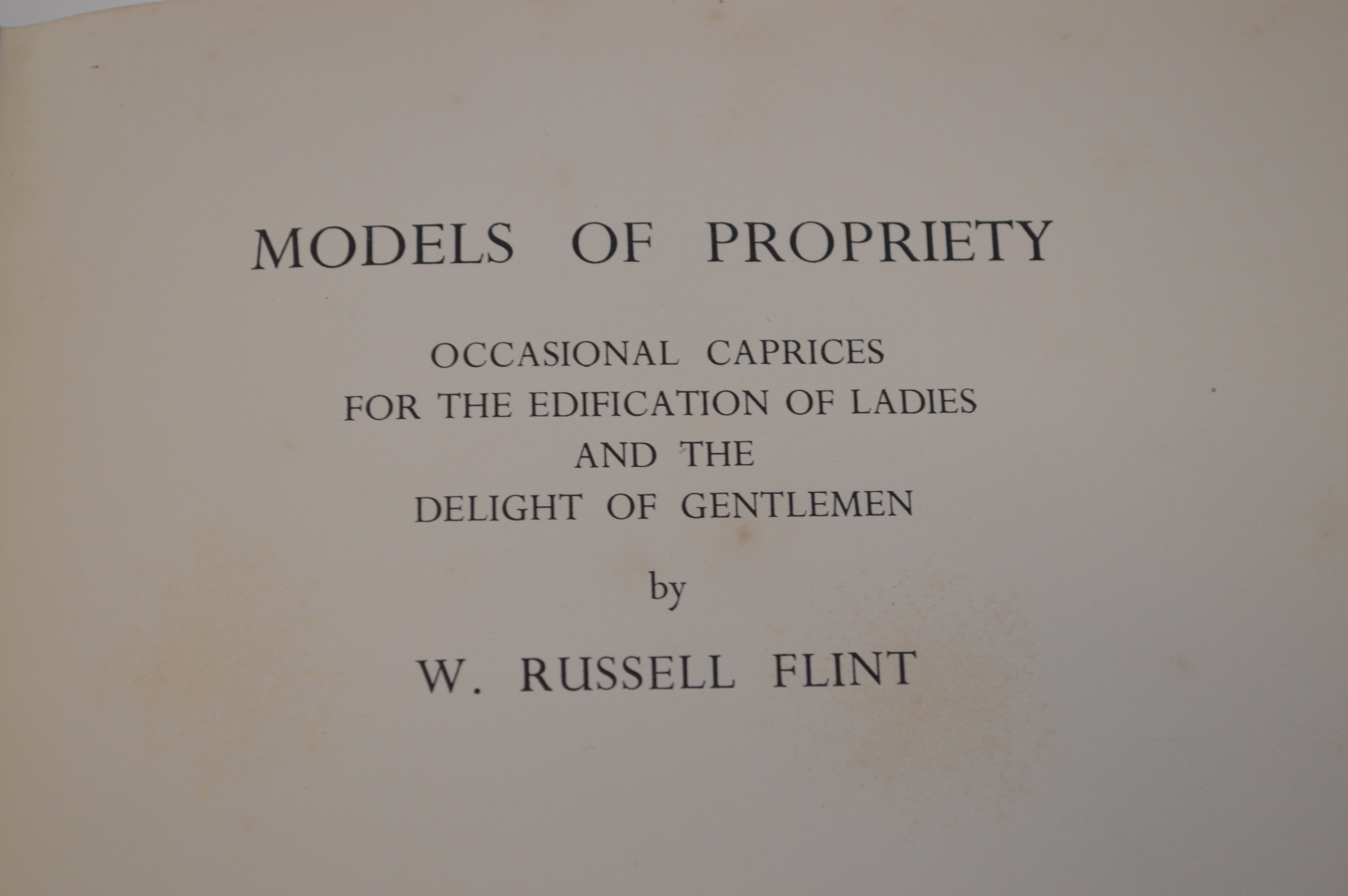 Lot 50 - Models of Propriety