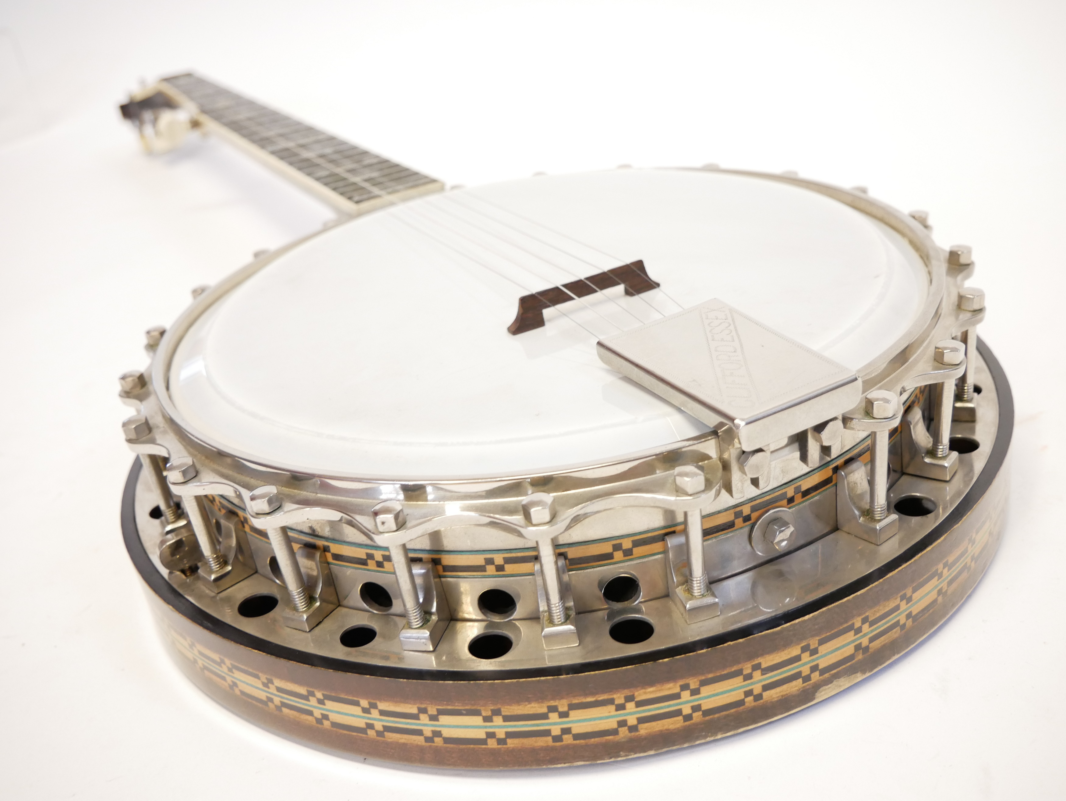 Lot 158 - Clifford Essex Paragon five string banjo in