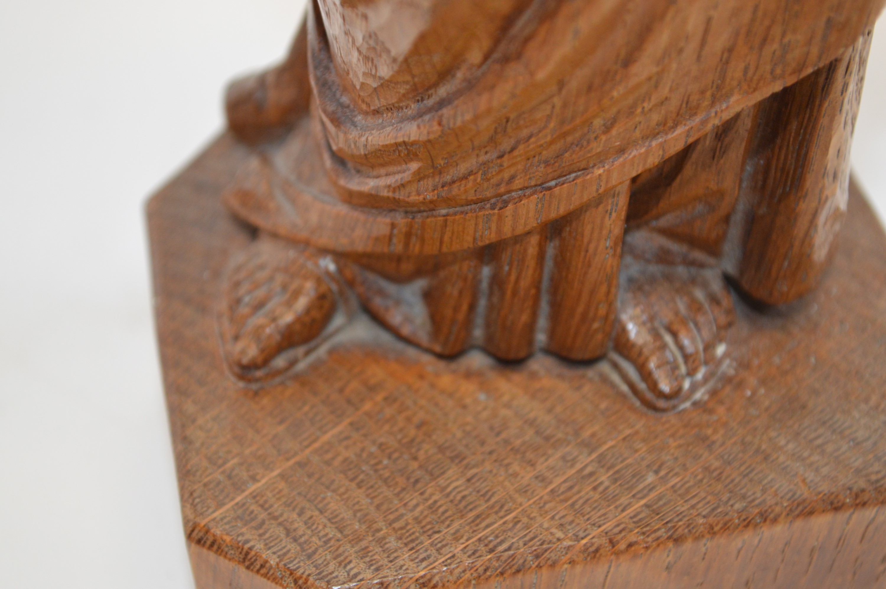 Lot 251 - Mouseman carved religious statue of Saint