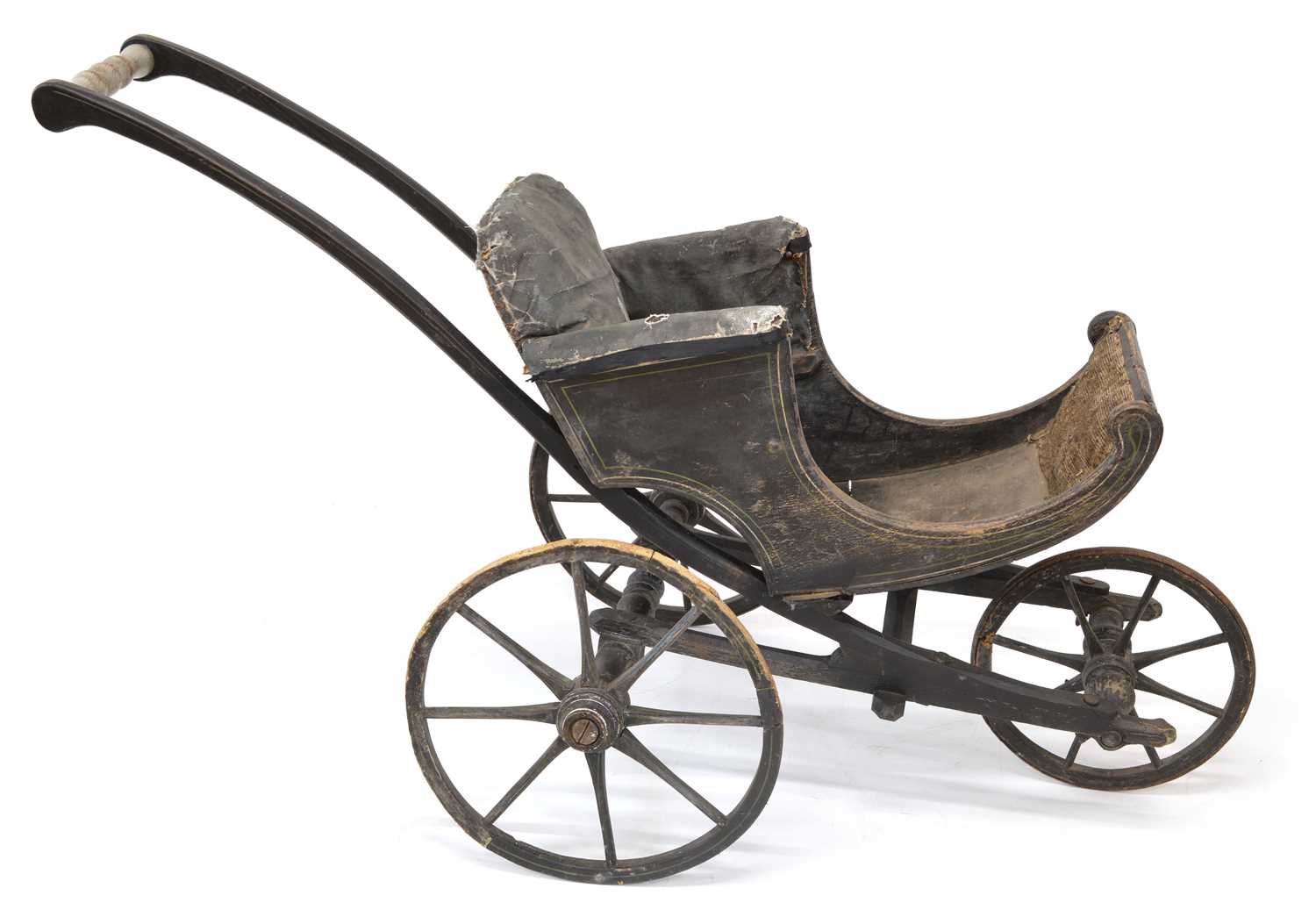 Lot 232 - Victorian black painted pine child's