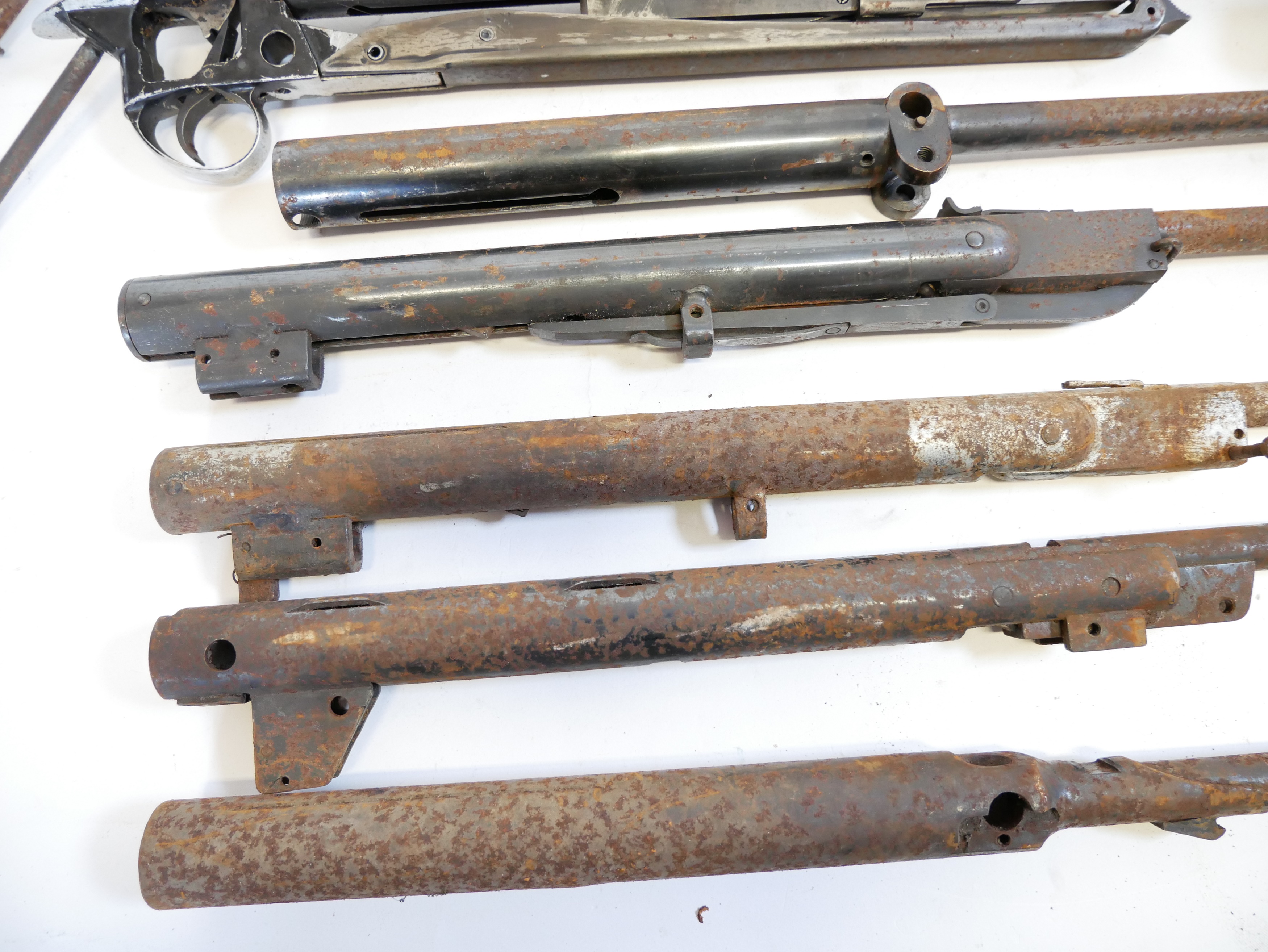 Lot 270 - Collection of air rifle cylinders, barrels