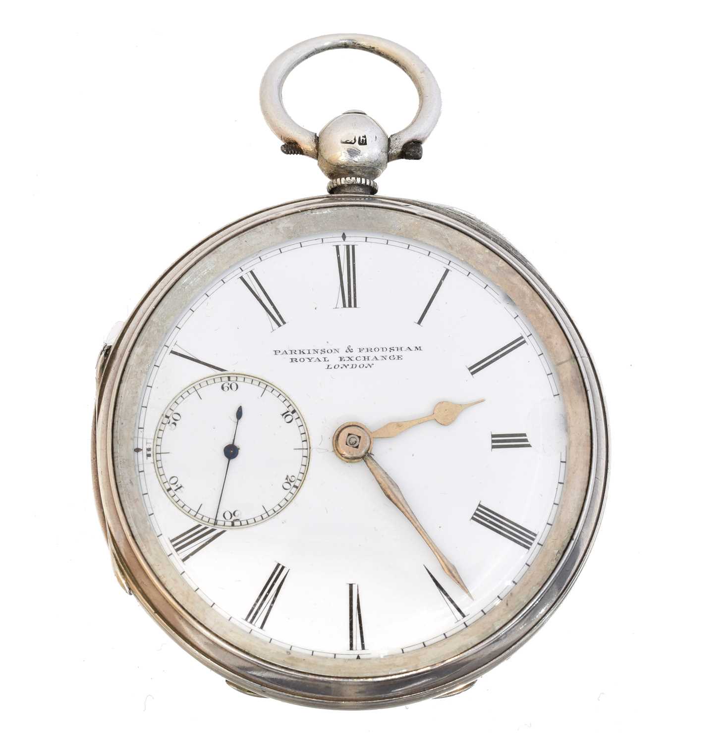 Lot 225 - A silver open face pocket watch by Parkinson