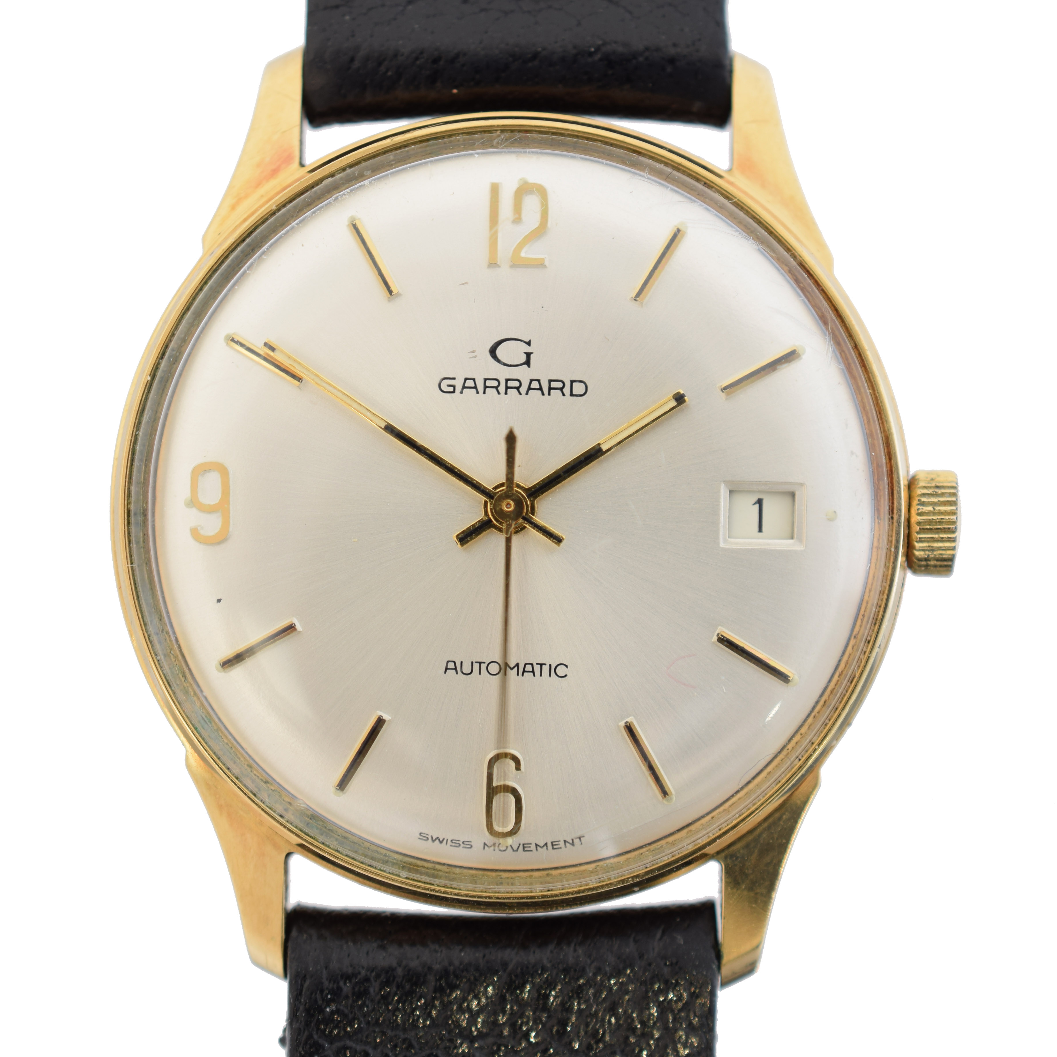Lot 191 - A 9ct gold Garrard automatic wristwatch,