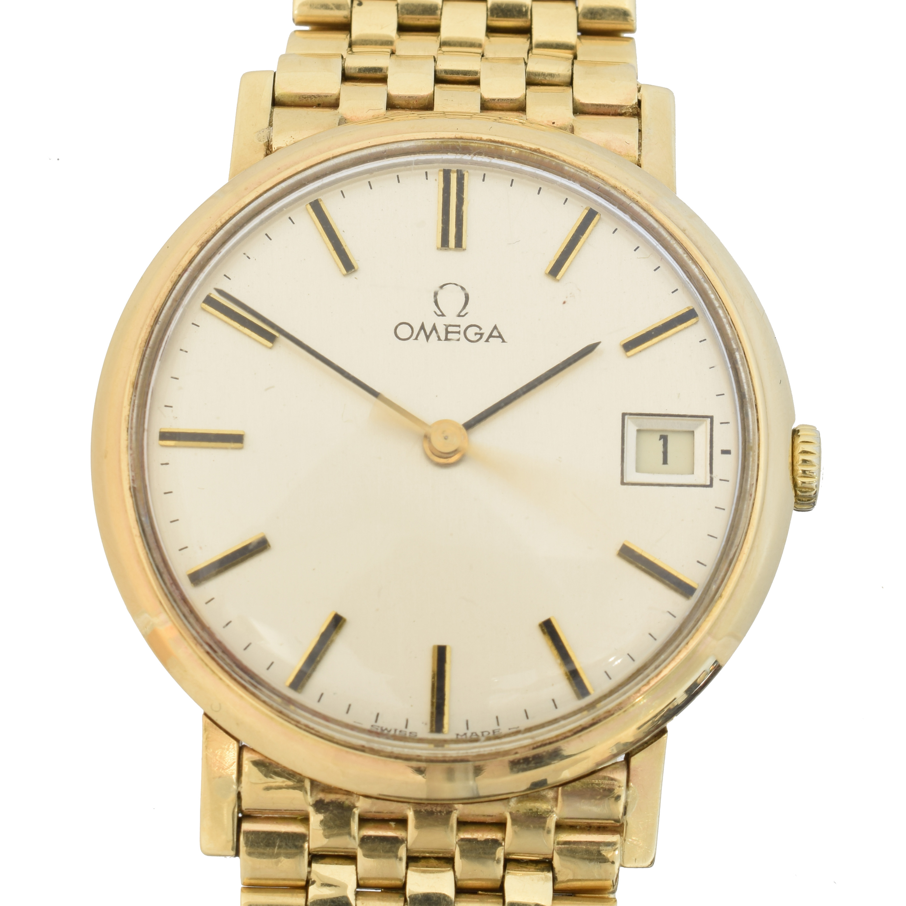 Lot 209 - A 9ct gold Omega wristwatch,