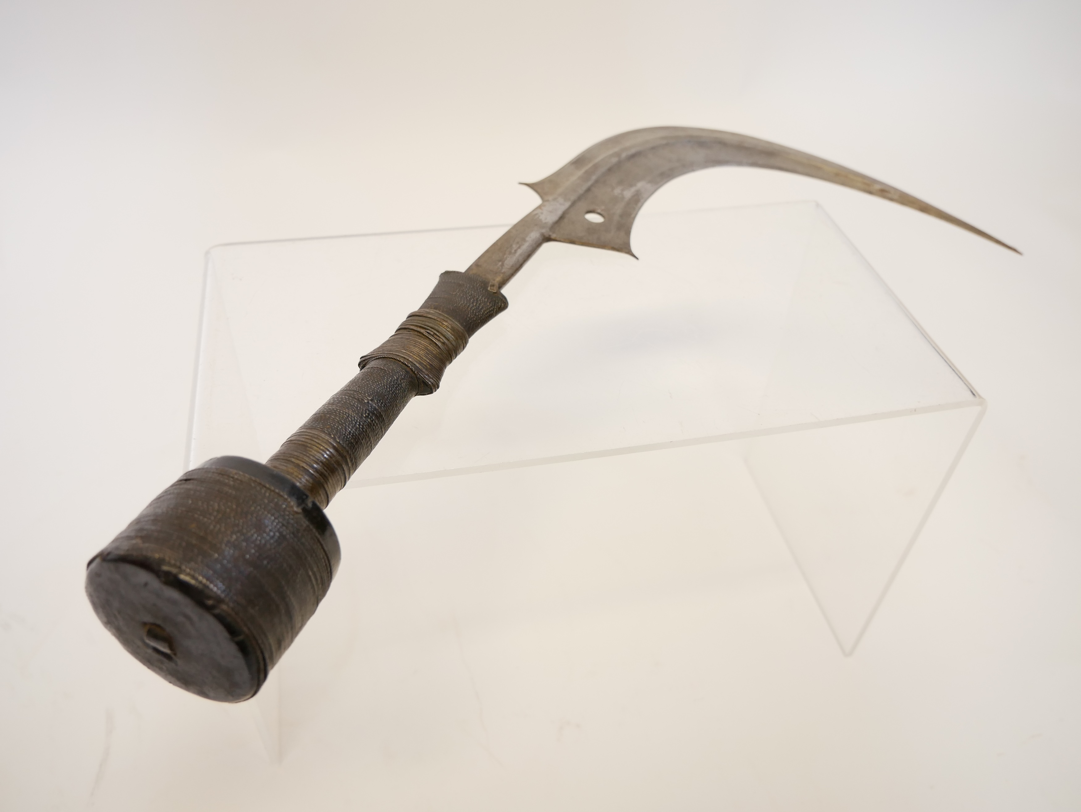 Lot 198 - African Mangbetu sickle knife,