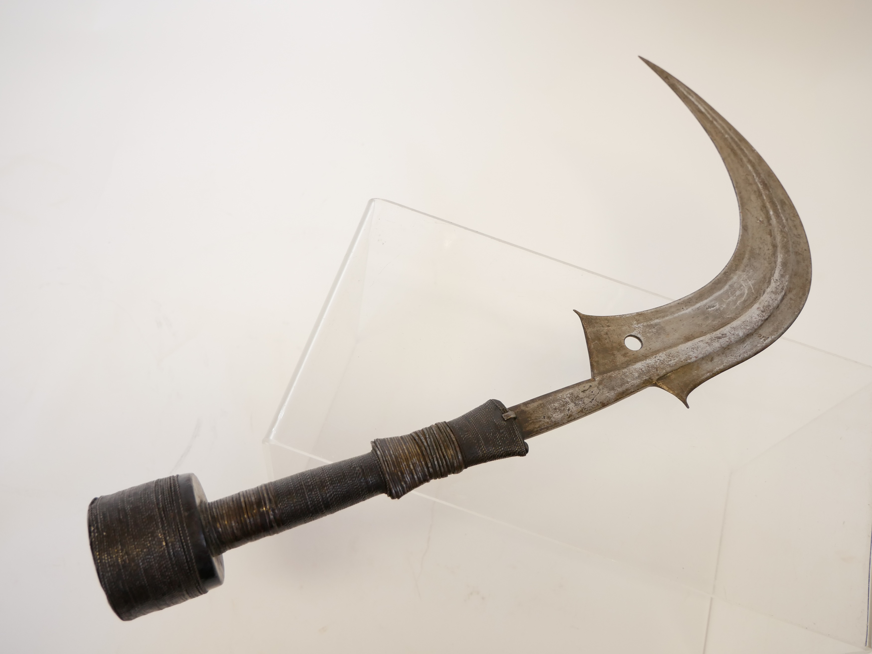 Lot 198 - African Mangbetu sickle knife,