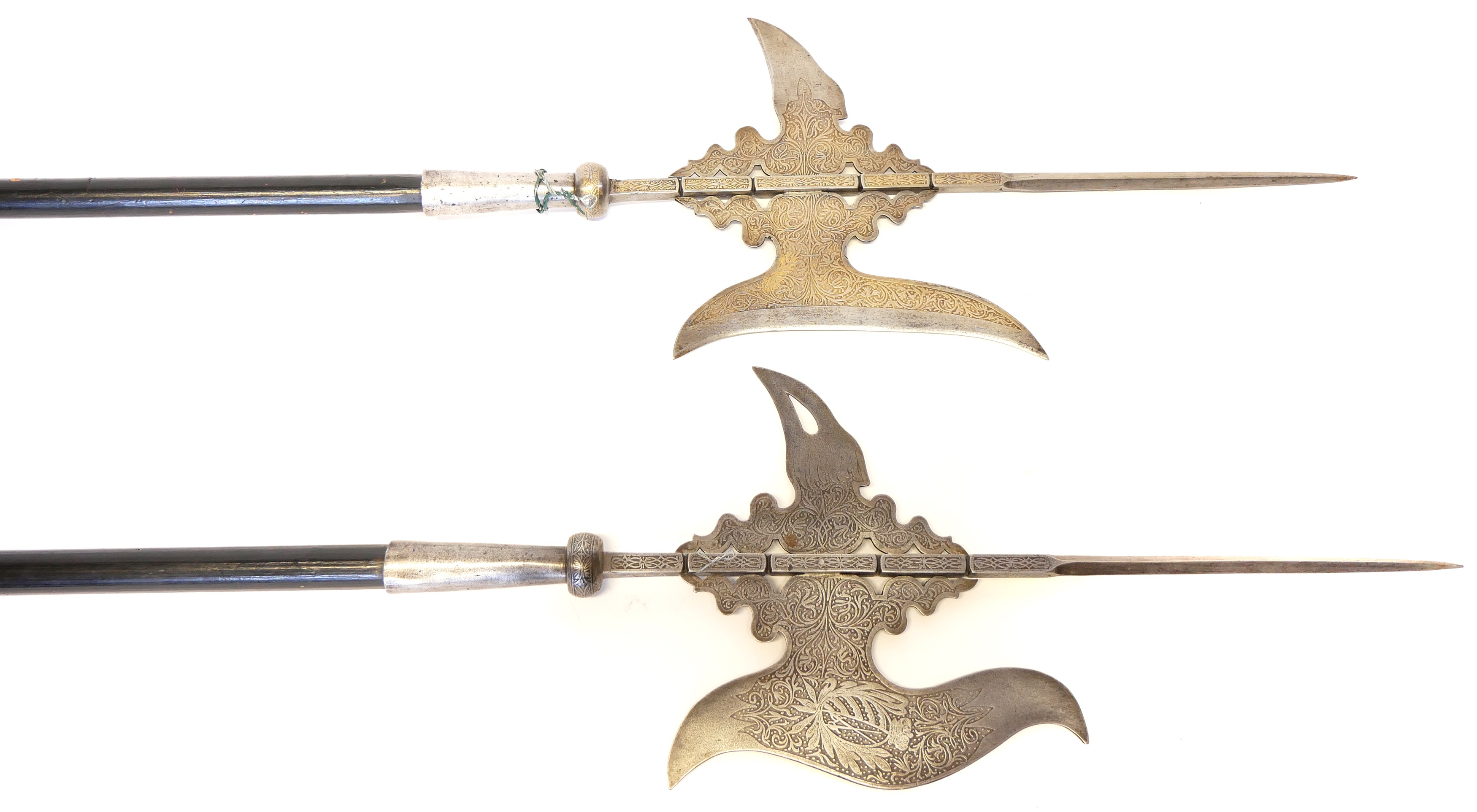Lot 201 - Two similar Halberds