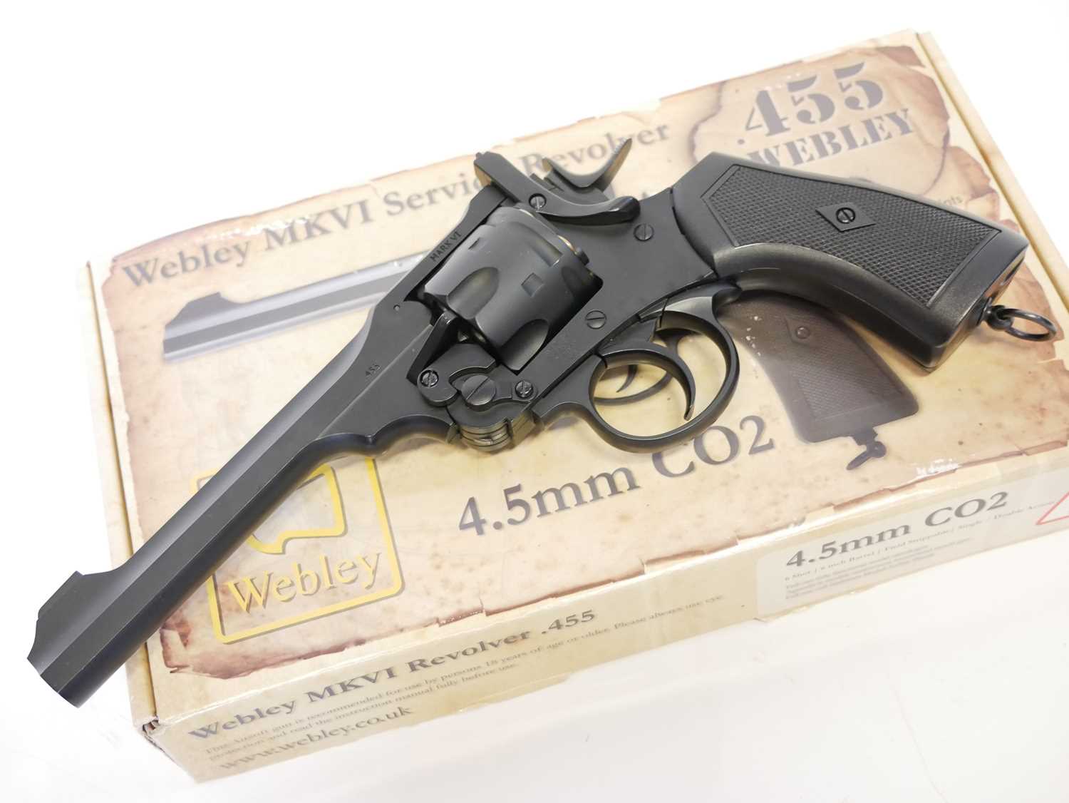 Lot 119 - Webley CO2 .177 MKVI .455 Service revolver