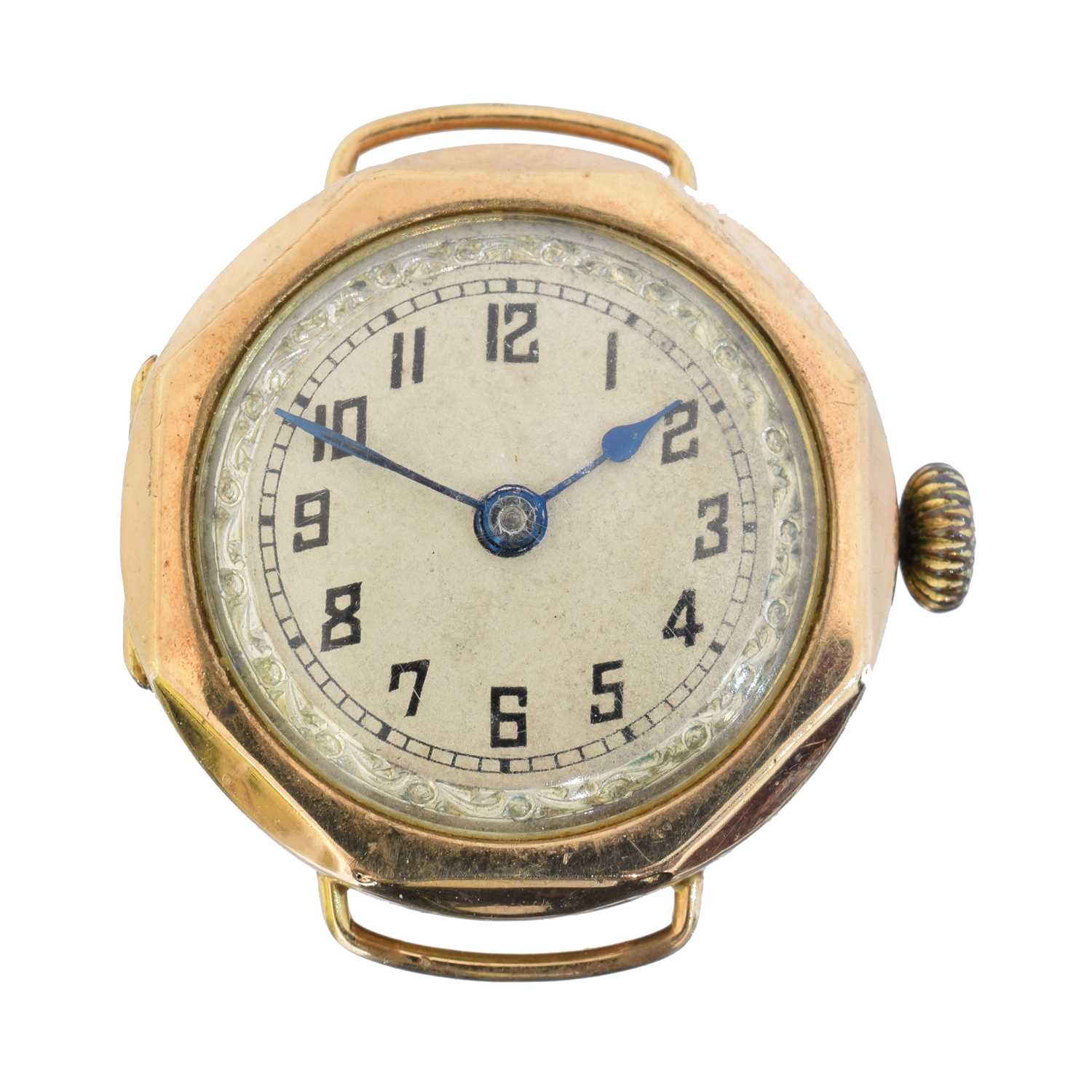 Lot 104 - A 9ct gold Derrick watch,
