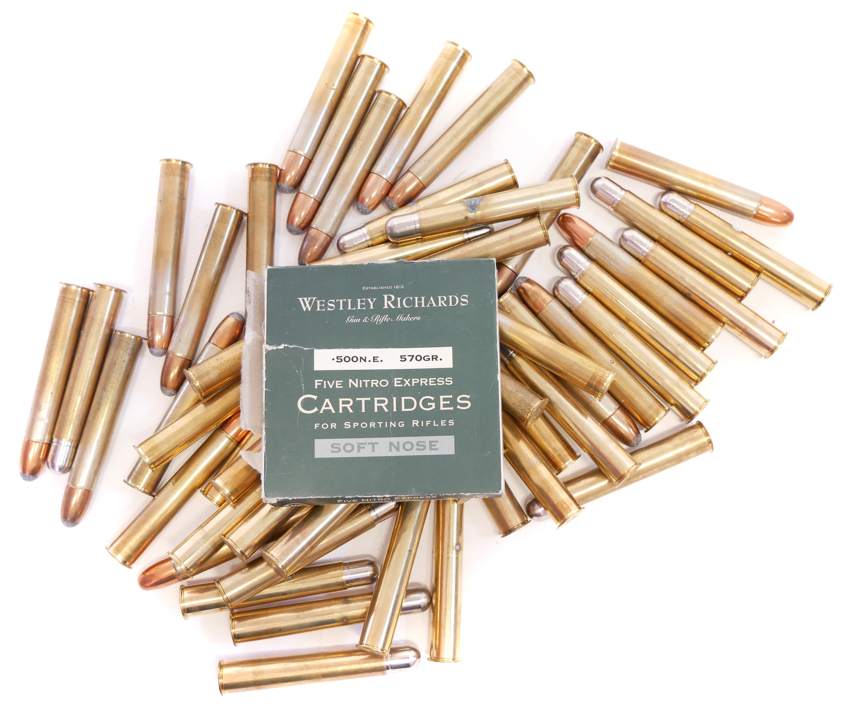 Lot 516 - 500 Nitro Express rifle ammunition LICENCE